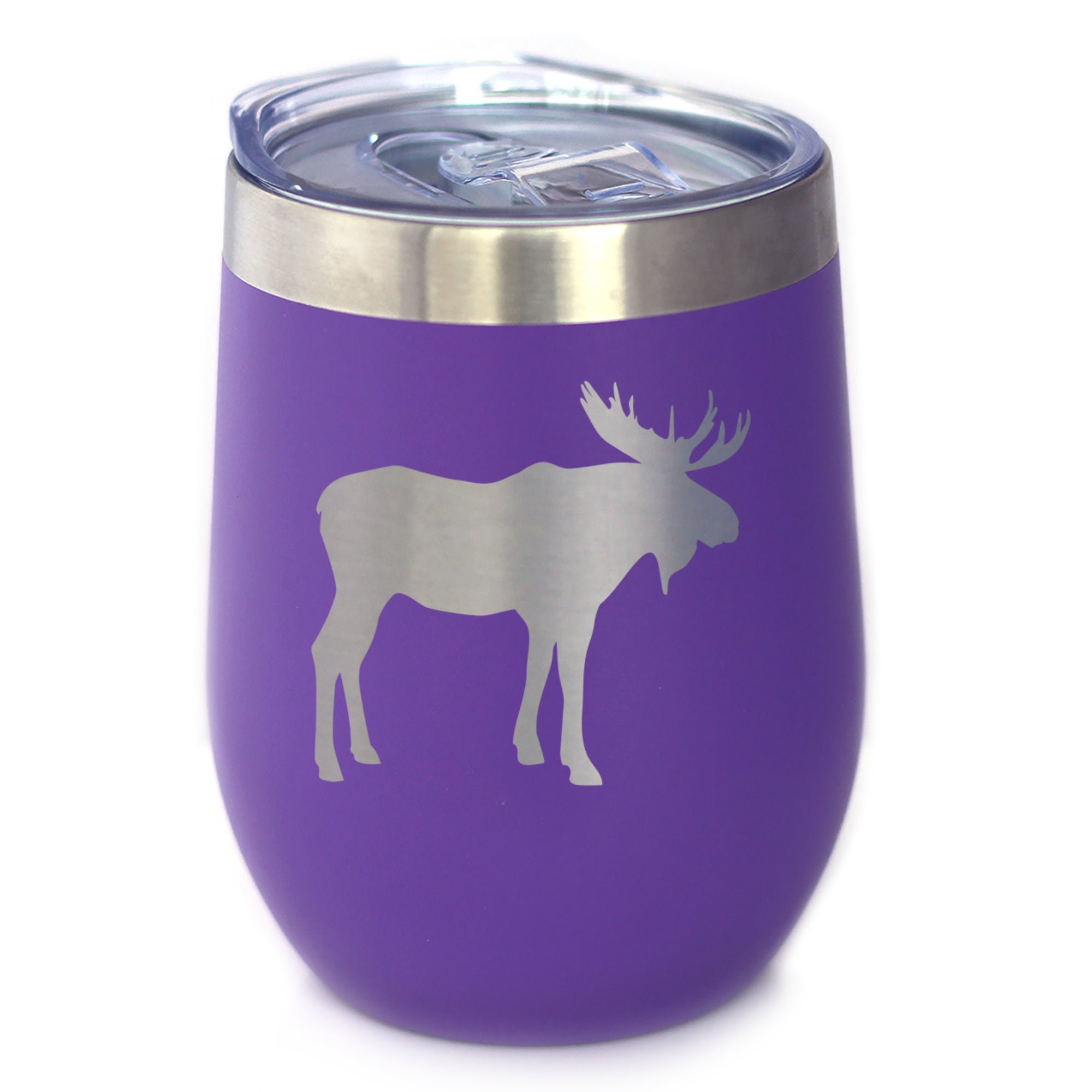 Bevvee Insulated Wine Tumbler 12 oz Moose Silhouette Gifts for ...