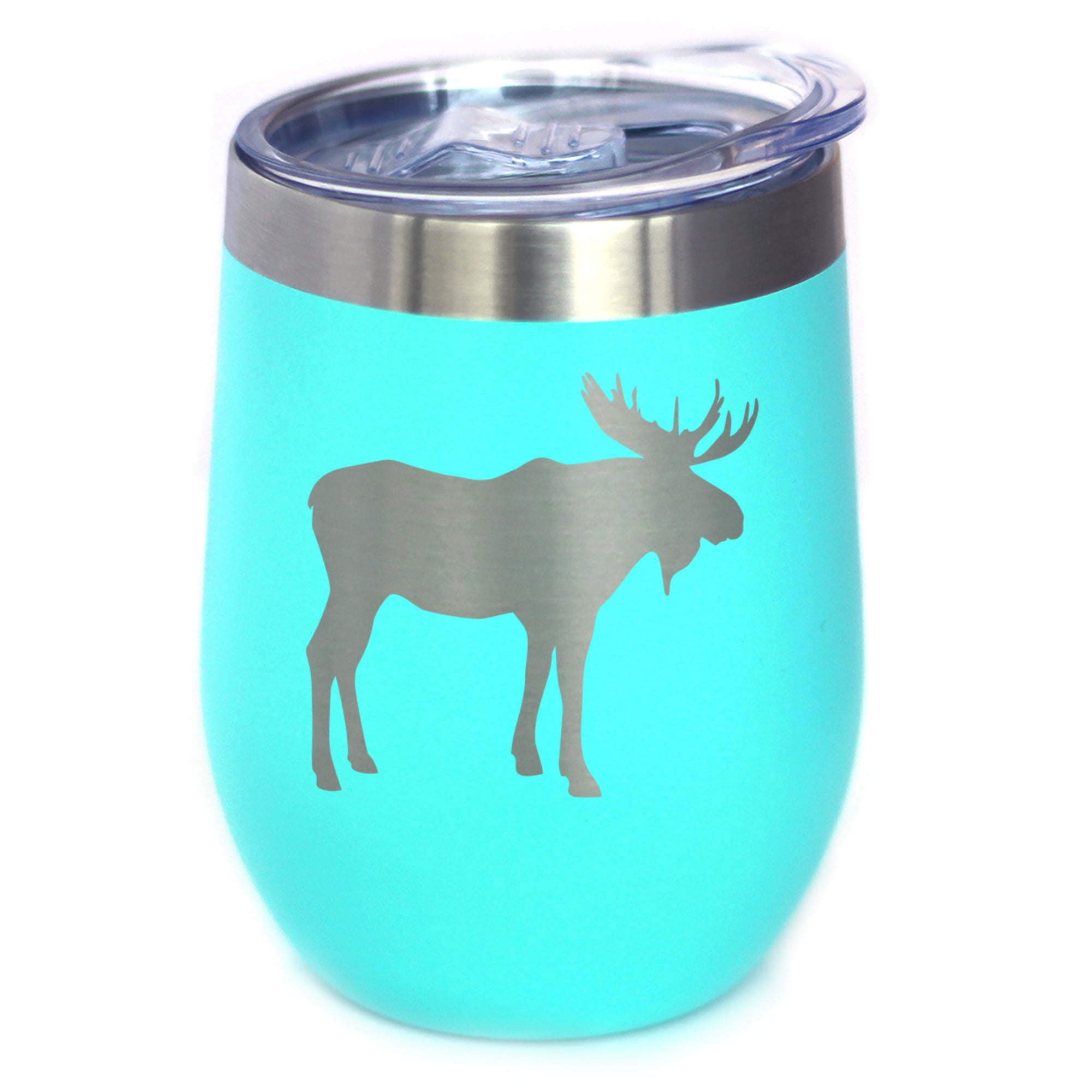Bevvee Insulated Wine Tumbler 12 oz Moose Silhouette Gifts for ...