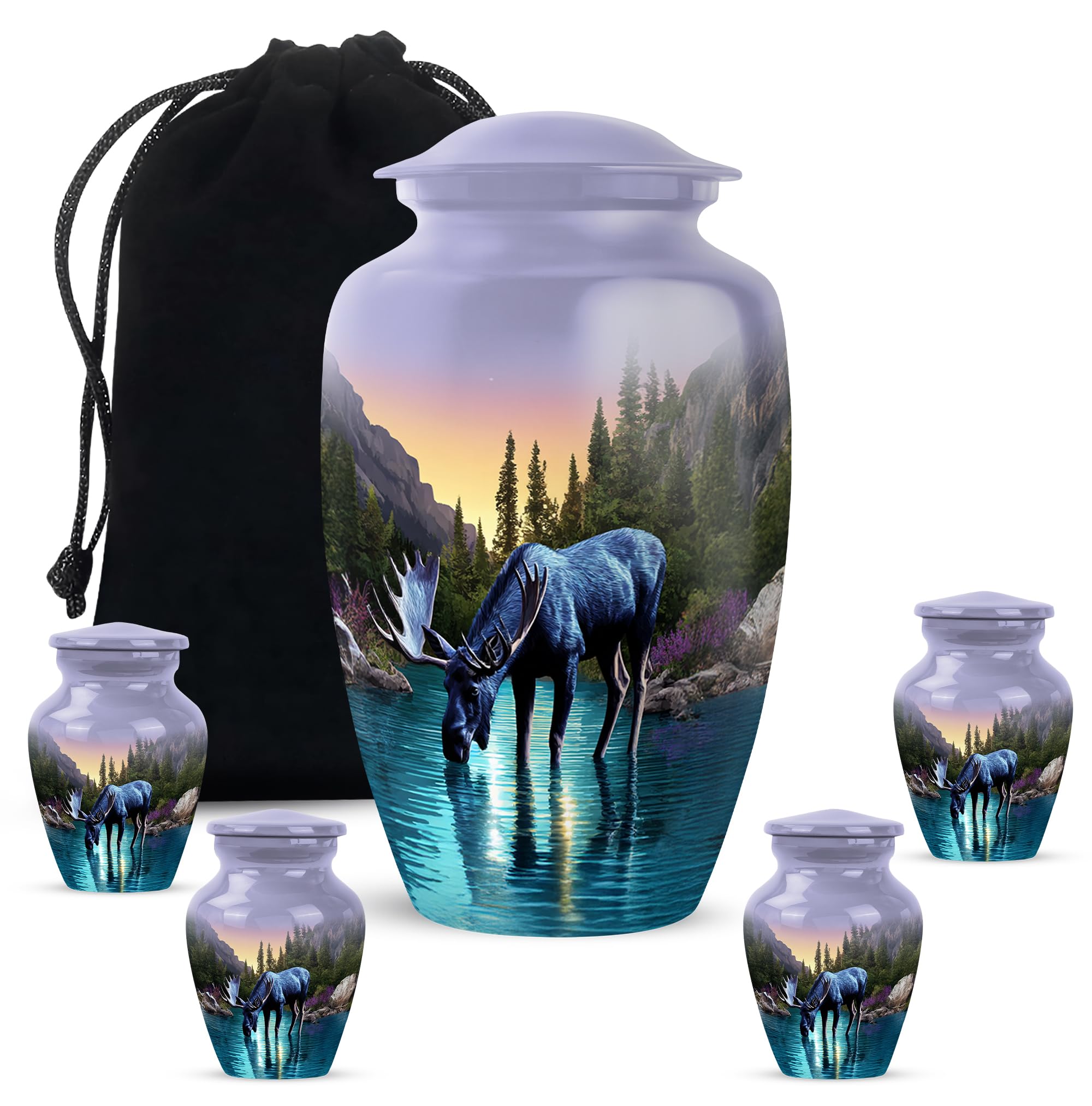 Moose Memorial Gifts, Burial Urns, Small Keepsake Urn for Human Ashes ...