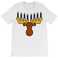 Moose Menorah Hanukkah Cute Jewish Themed Holiday Graphic Design Style ...
