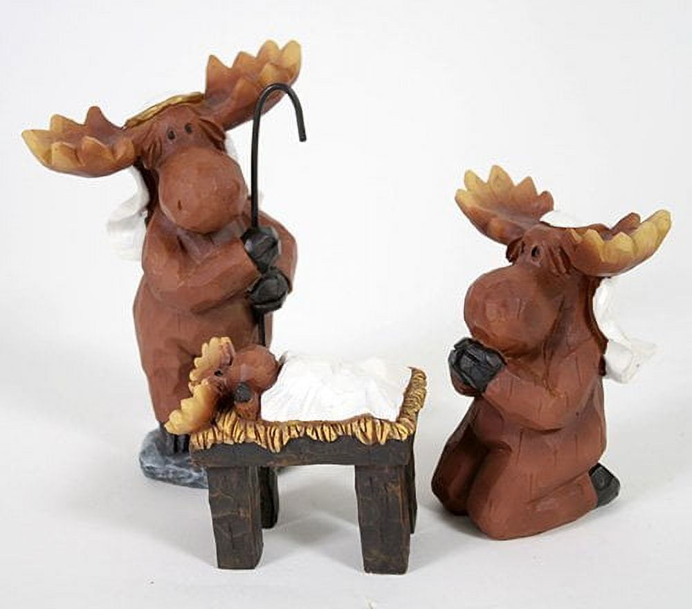 Moose Nativity Set 3 Pc Figurine Set - Walmart.com