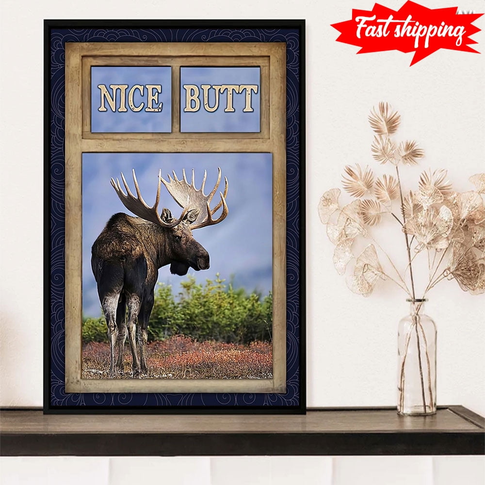 Moose Nice But Window Moose Bathroom Decor Moose Bath Soap Decor 16 x ...