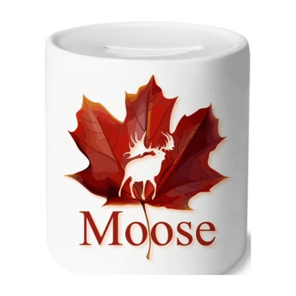 Moose Outline Maple Money Box Cerac Coin Case Piggy Bank - Walmart.com