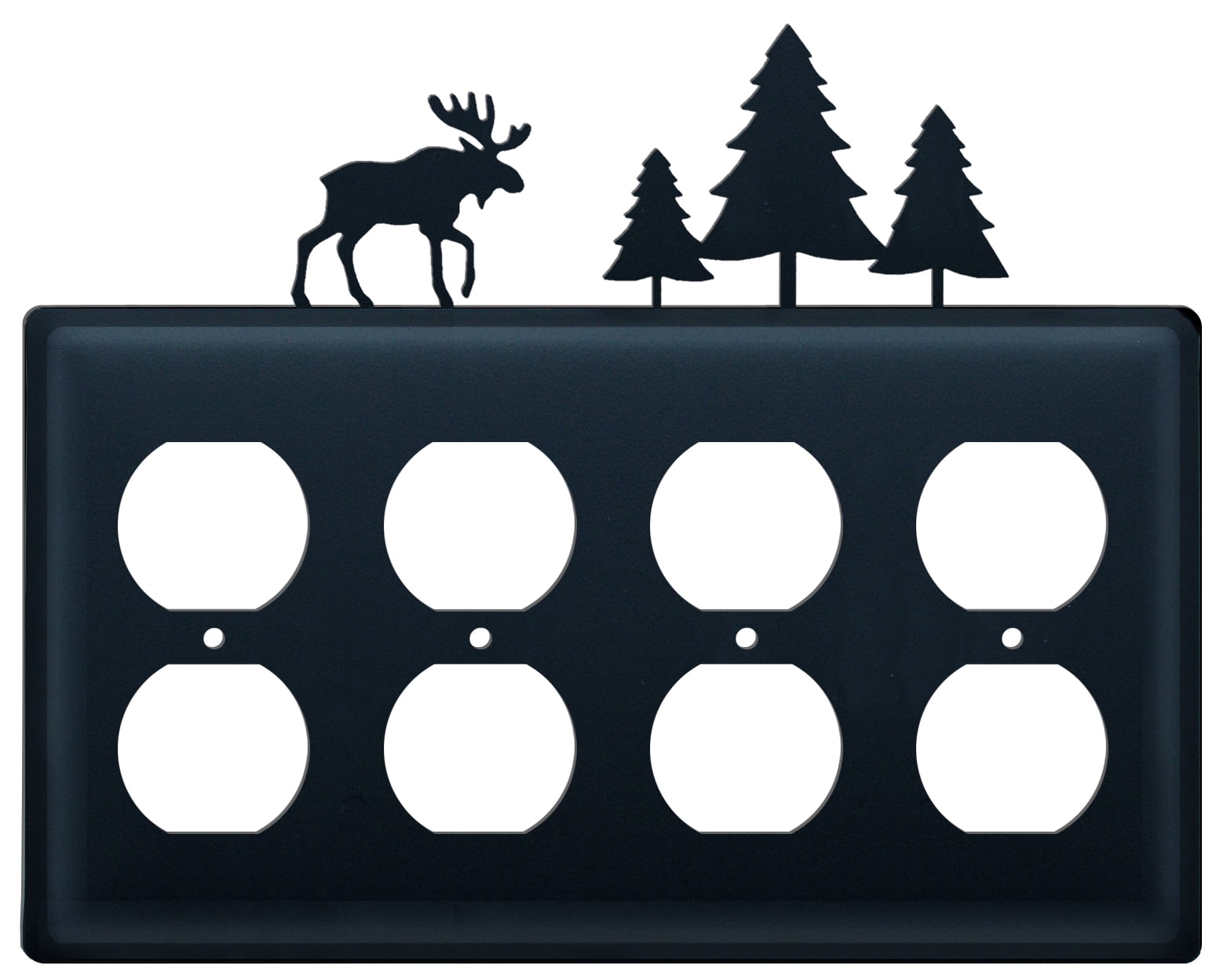 Moose & Pine Trees Quad. Outlet CUSTOM Product Cover - Walmart.com