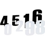 Moose Racing 4310-0673 Race Number 6in. - No.3 - White - Walmart.com