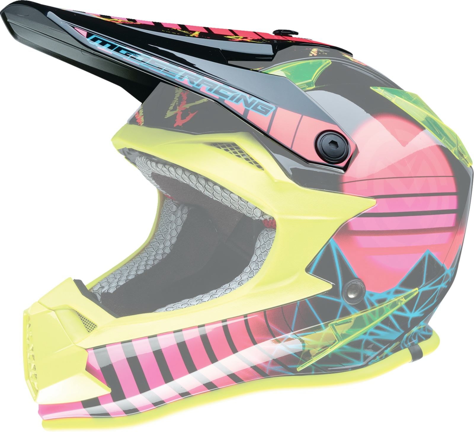 Moose Racing F.I. Vaporwave Youth Helmet Visor/Peak Black/Pink ...