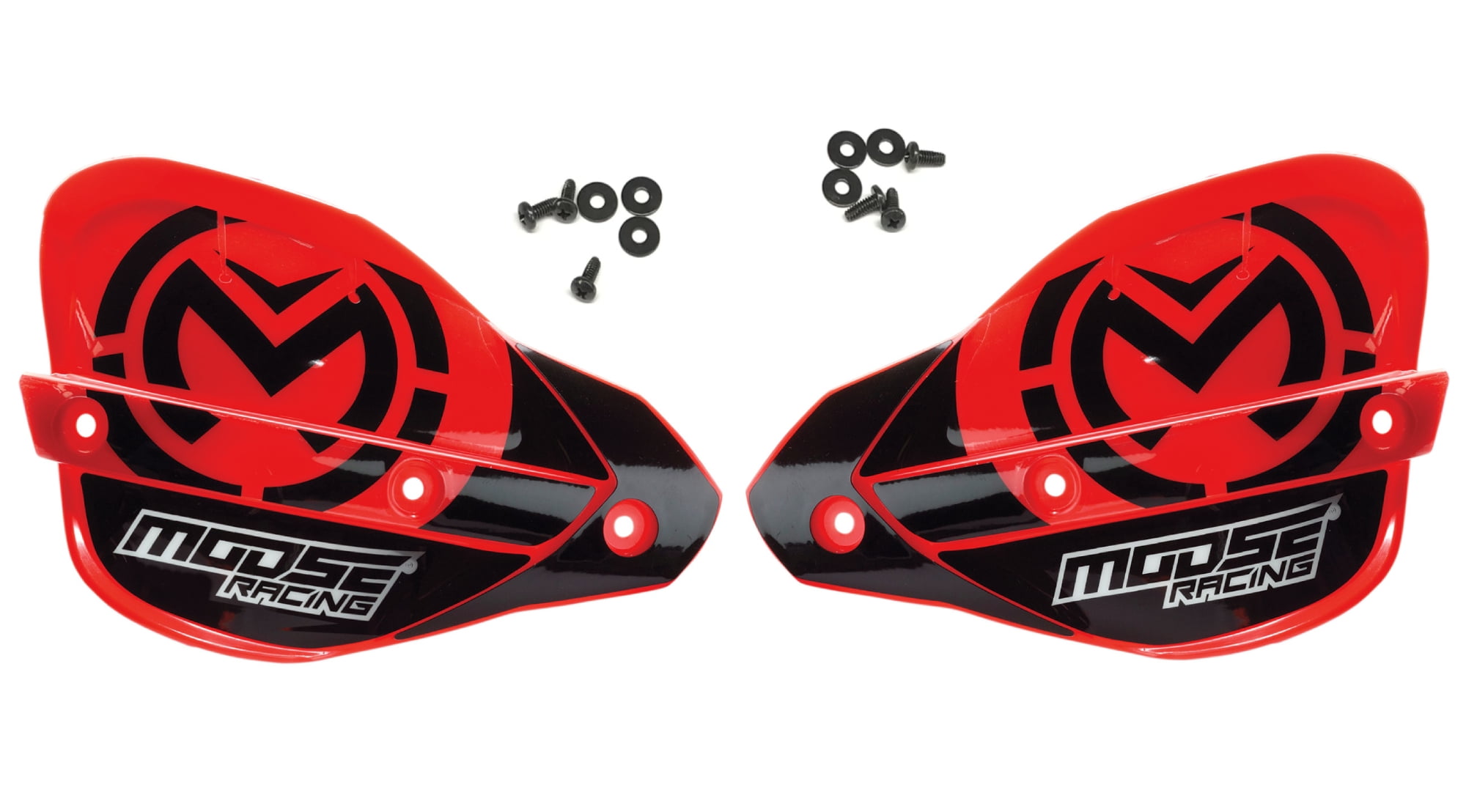 Moose Racing Pro Bend & Contour Red/Black Handguard Shields (0635-1469 ...