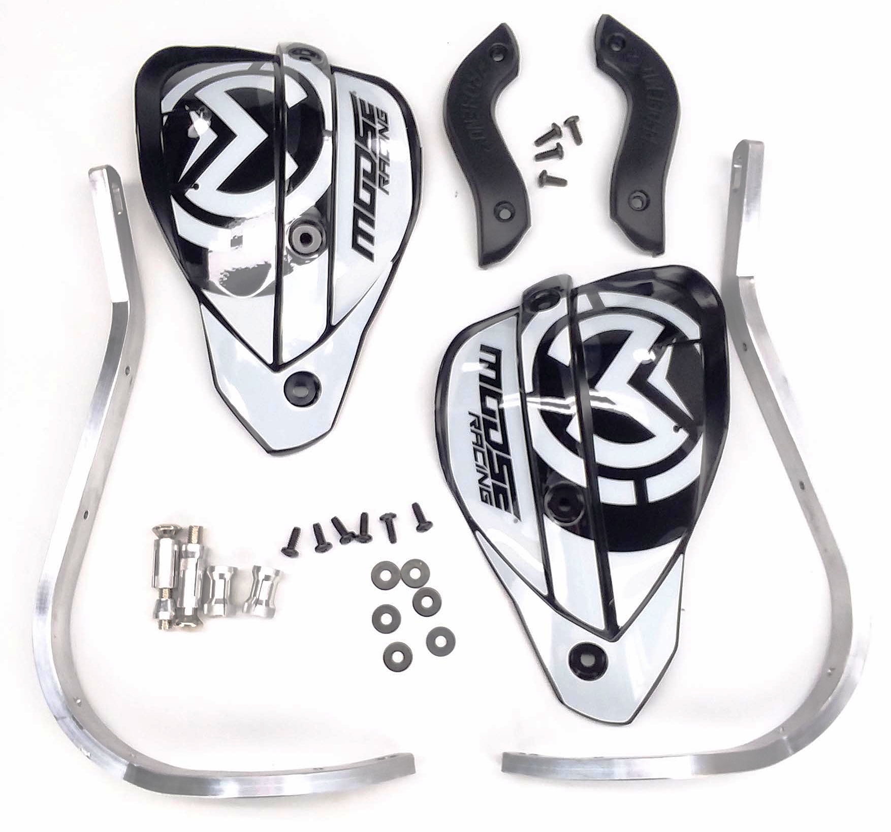 Moose Racing Probend Black/White Aluminum Handguards (0635-1451 ...