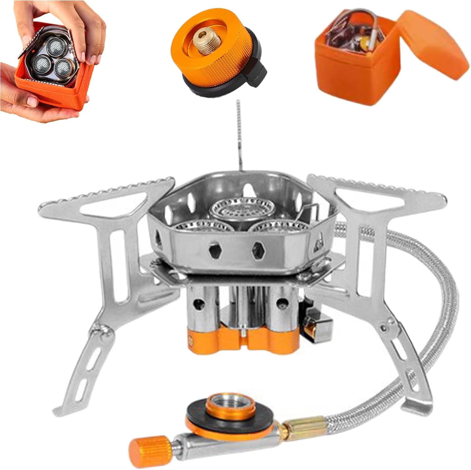 Moose Rocket Stove, 6800W Outdoor Portable Double-Layer Windproof Three ...
