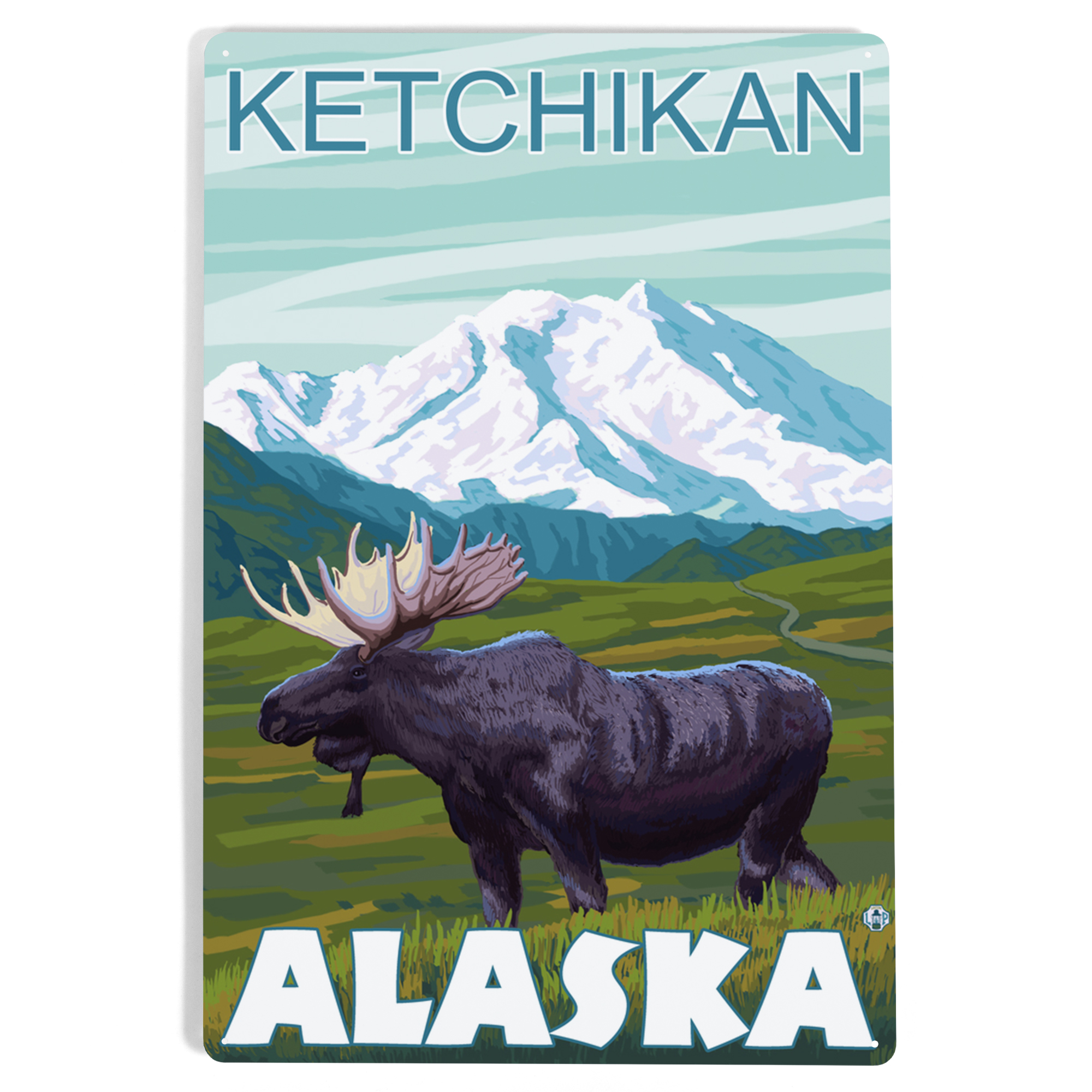 Moose Scene, Ketchikan, Alaska (12x18 Aluminum Art, Indoor Outdoor ...