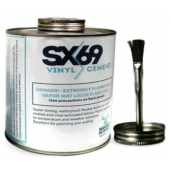 Moose Supply SX69 Vinyl Cement Glue, 32 Oz Waterproof Fast Dry Flexible ...