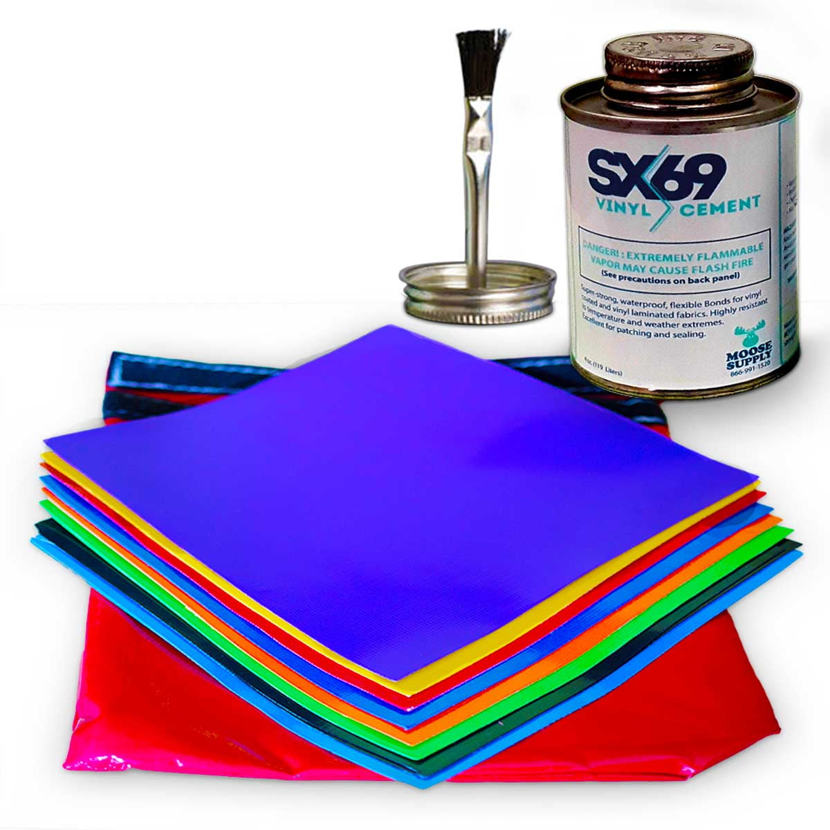 Moose Supply Vinyl Repair Patch Kit Multi-Pack for Inflatables with SX ...