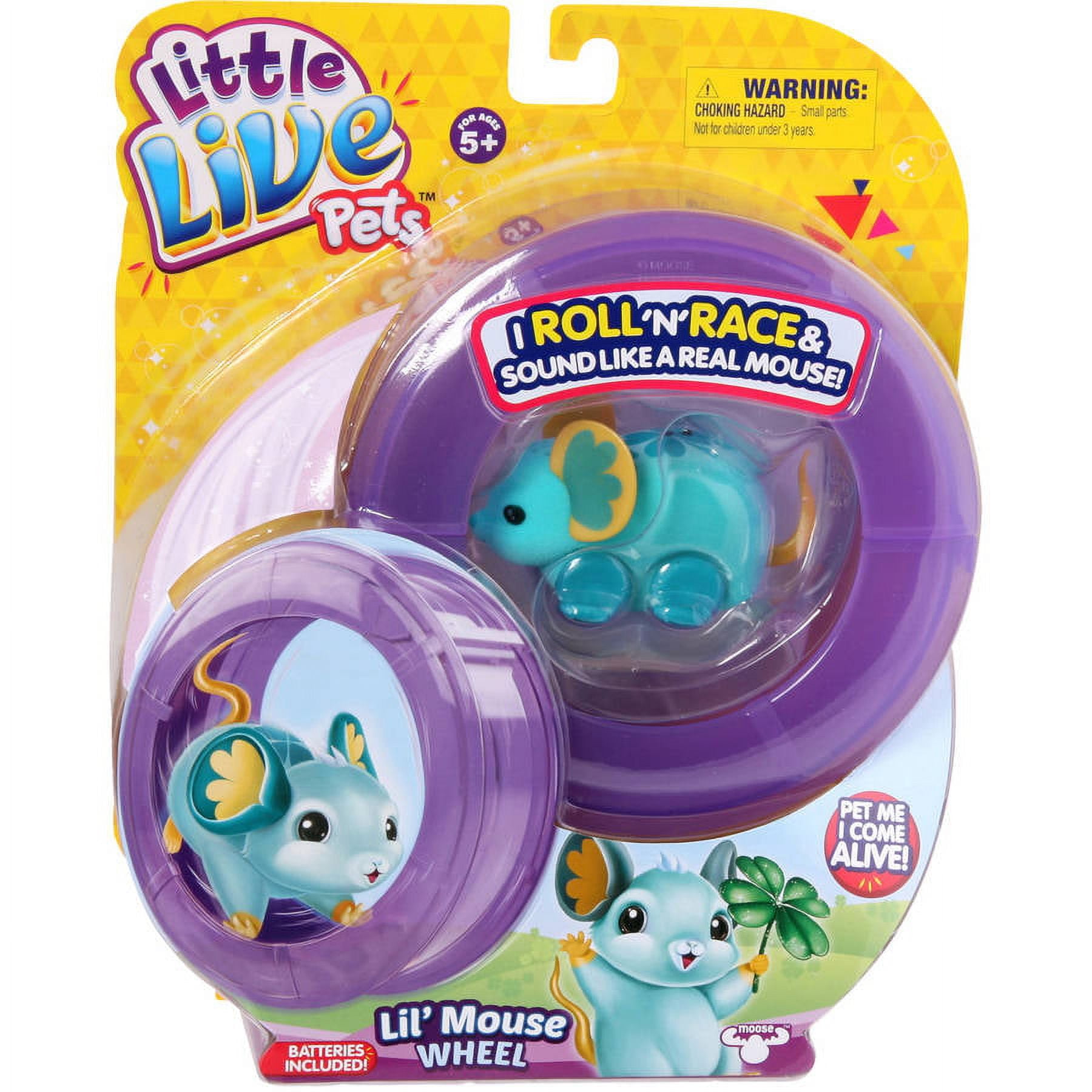 Moose Toys Little Live Pets S2 Lil' Mouse Wheel, Lucky Lou Lou ...