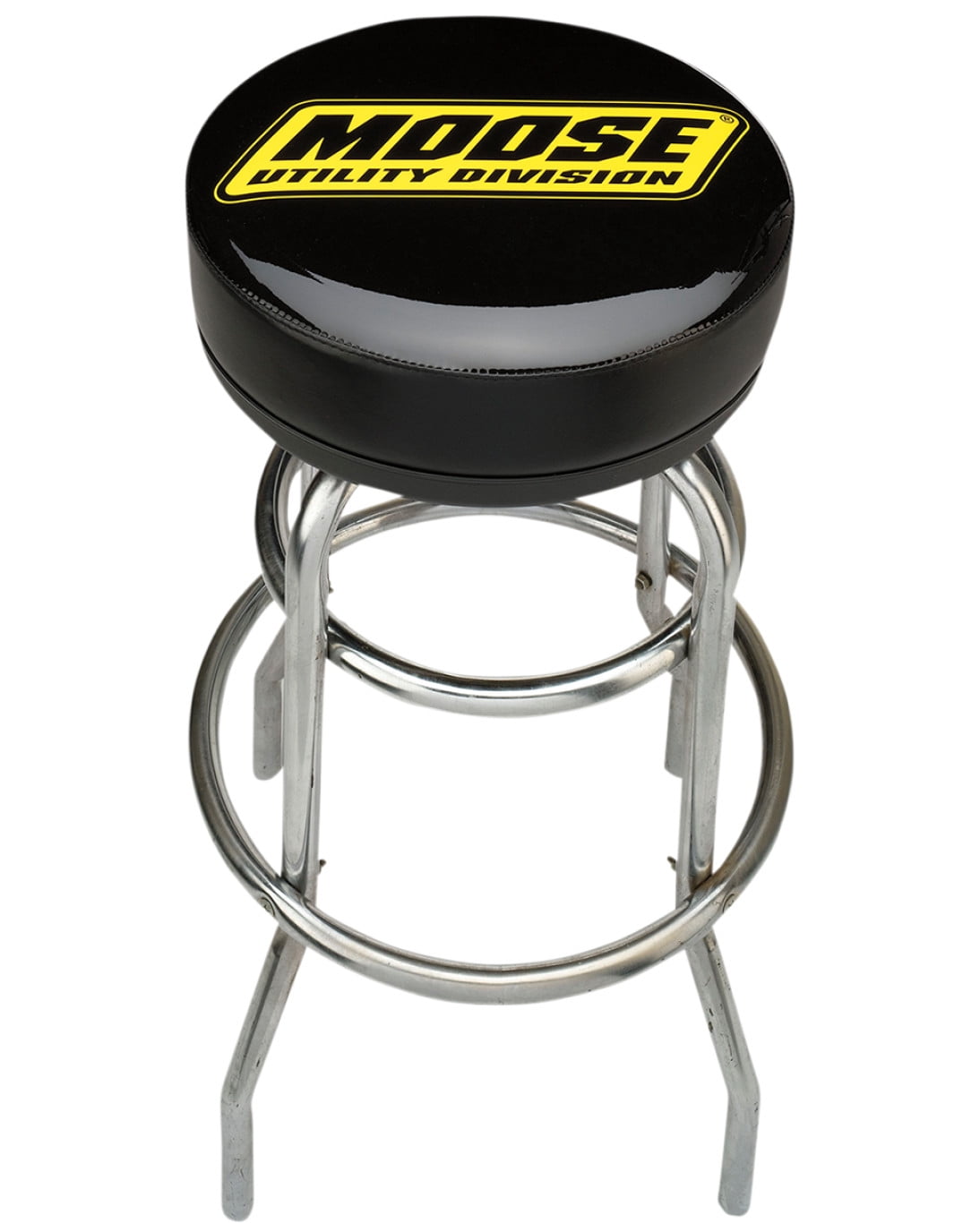 Moose Utility Logo Bar Stool w/Chrome Legs Black/Yellow - Walmart.com