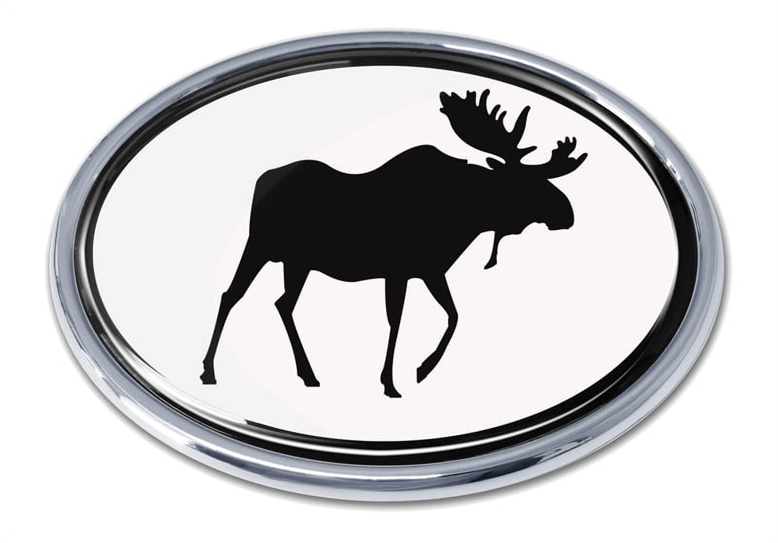 Moose White Chrome Emblem - Walmart.com