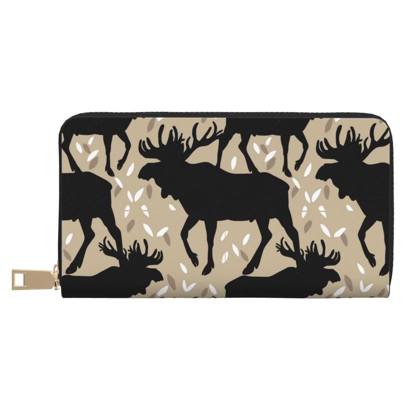 Moose antlers elk vintage Wallet Women, Leather Bifold Multi Card ...