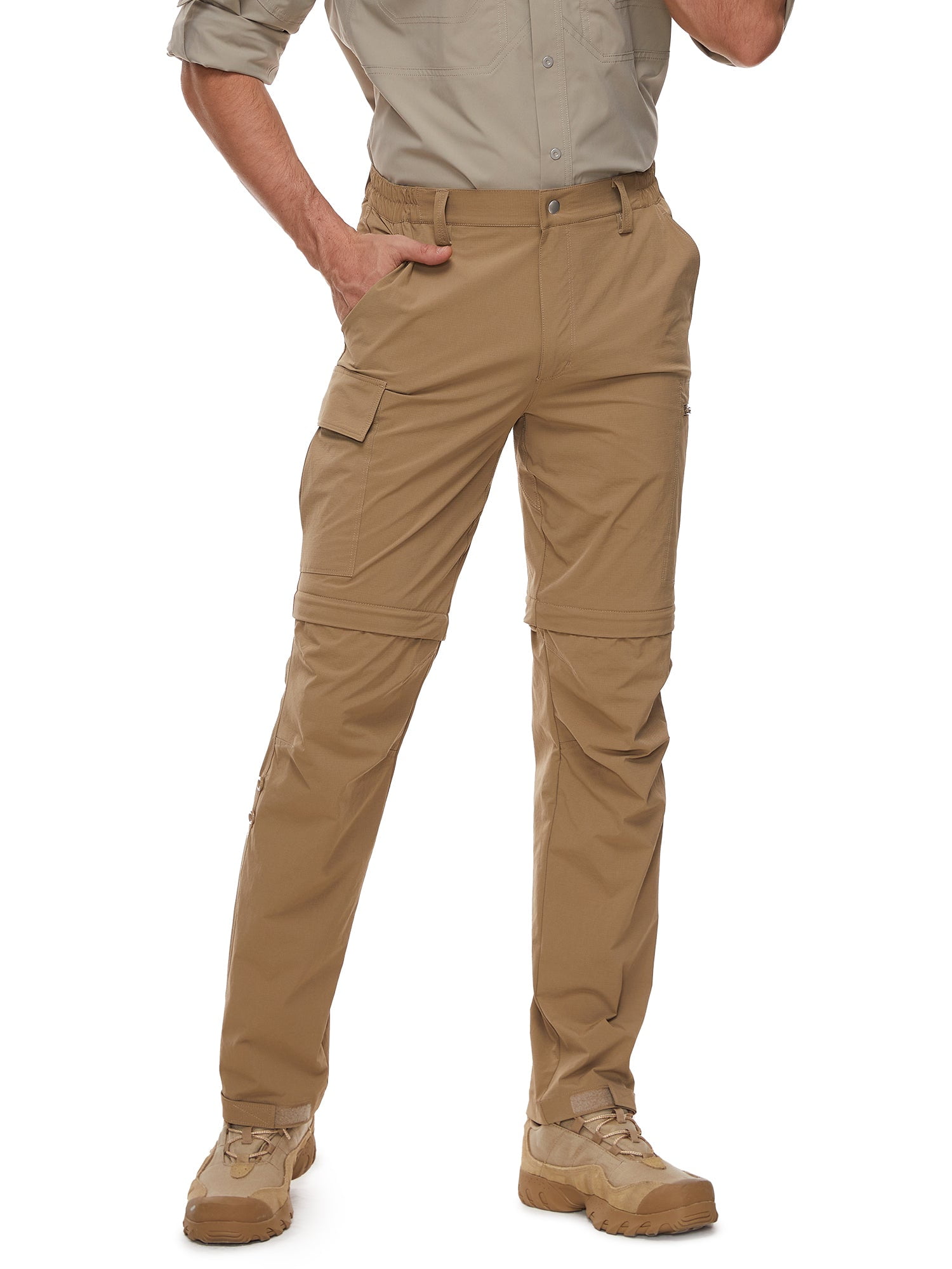 Moosehill Men's Breathable Cargo Convertible Hiking Pants Quick Dry ...