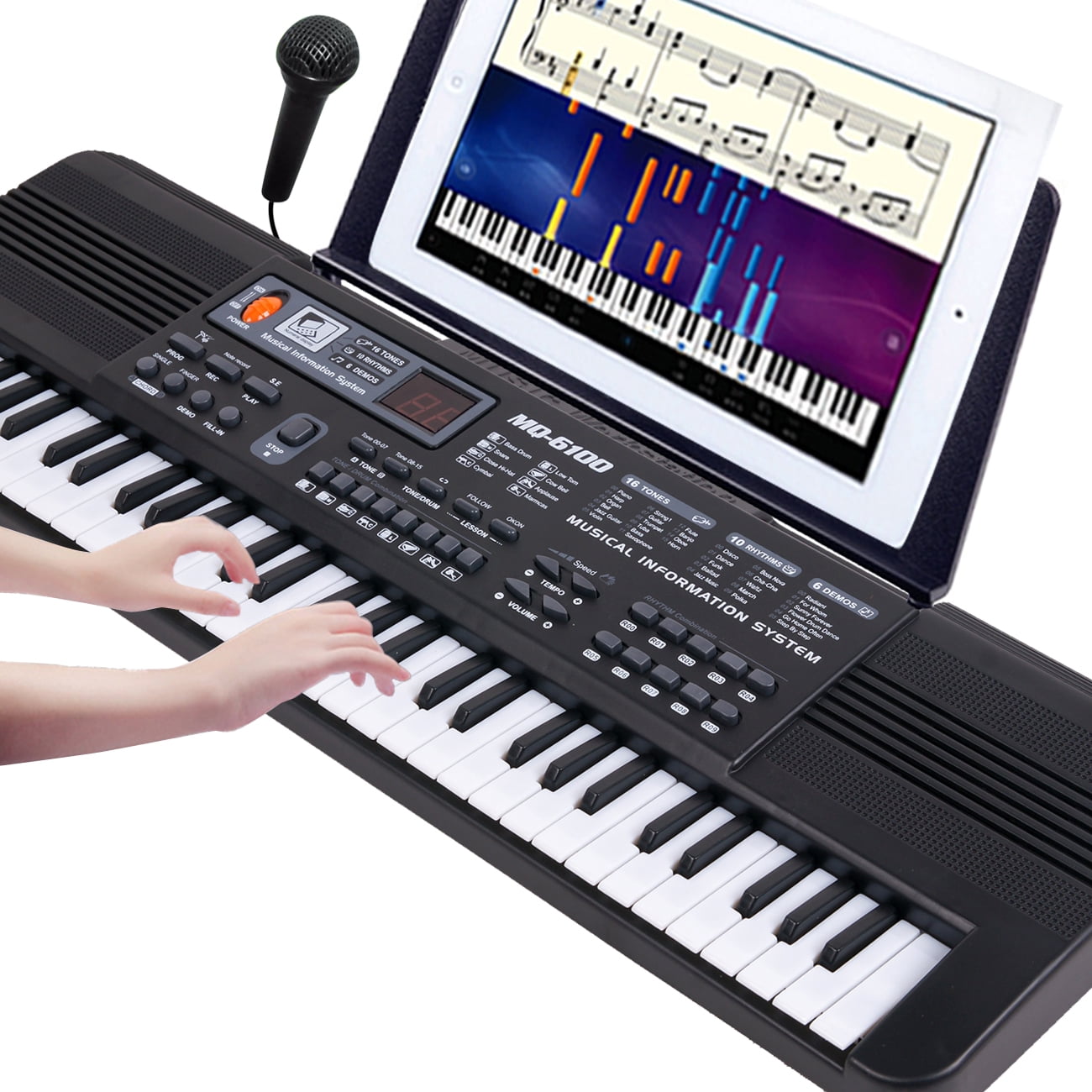 Moosiker 61 Key Keyboard Piano, Electric Piano Music Keyboard with ...