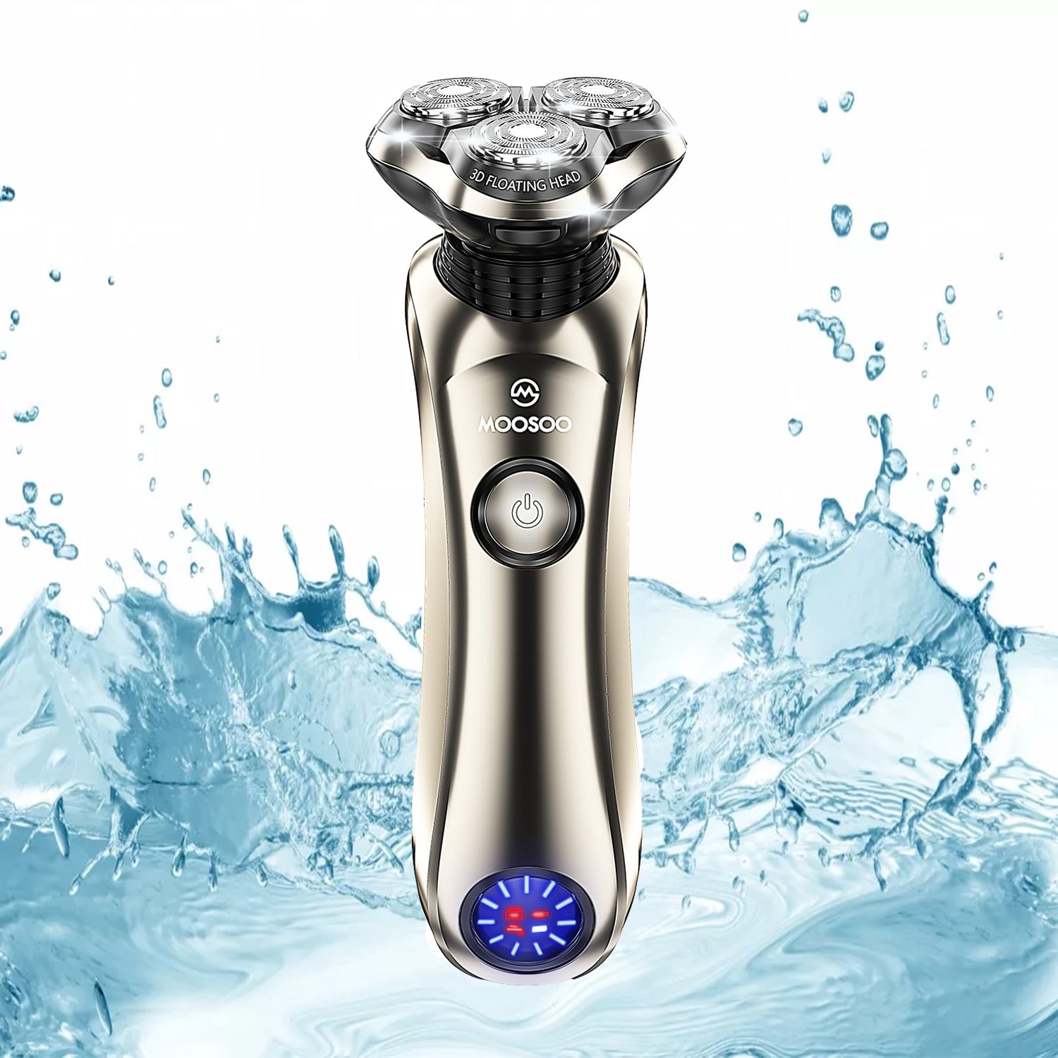 Moosoo Electric Shaver with Clean Station, Wet/Dry Rotary Shaver with ...