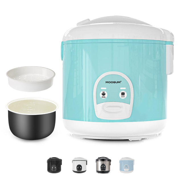 Moosum Rice Cooker Maker 10-Cup(Uncooked) with Steamer, Ceramic coating ...