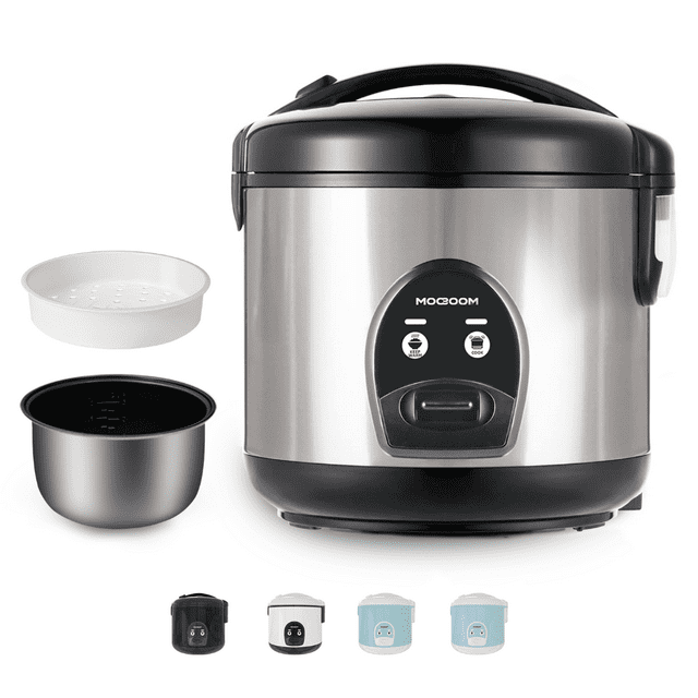 Moosum Rice Cooker Maker 10-Cup(Uncooked) with Steamer, Ceramic coating ...