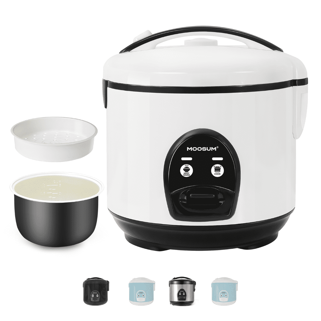 Moosum Rice Cooker Maker 10-Cup(Uncooked) with Steamer, Ceramic coating ...