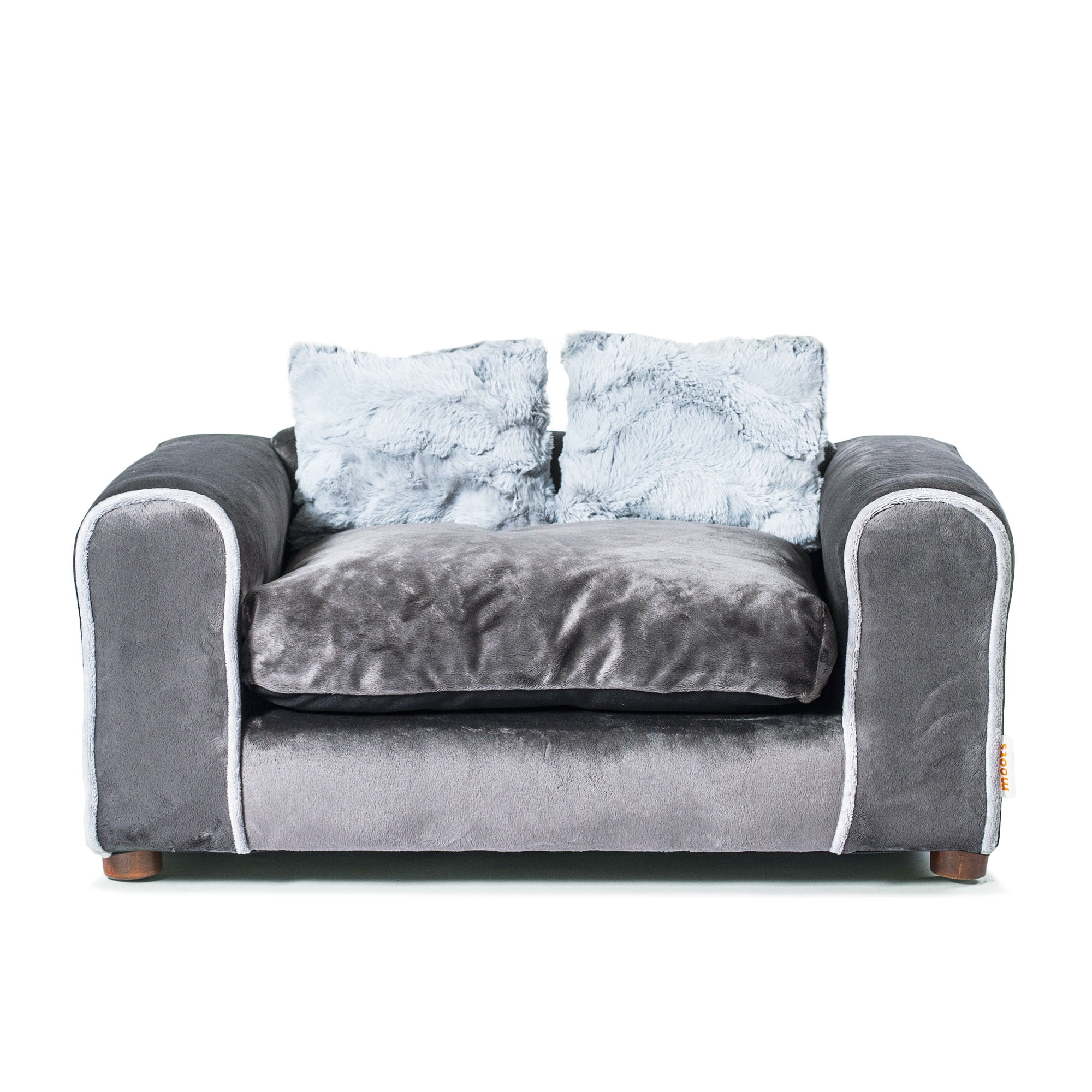 Moots Furry Pet Sofa Lounge Charcoal, Medium - Walmart.com