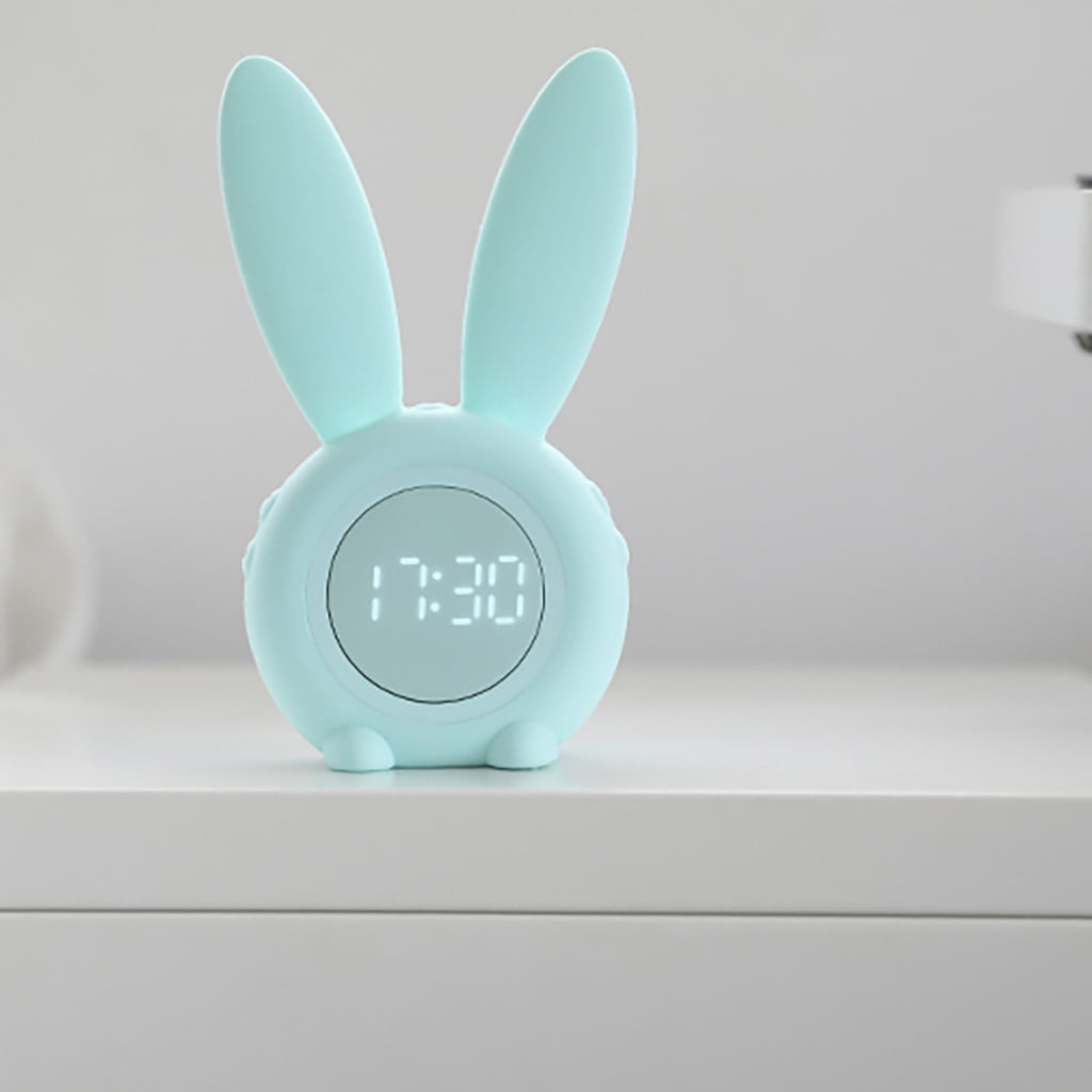 Moou! Home Clock Cute Rabbit Alarm Clock Creative Led Digital Snooze ...