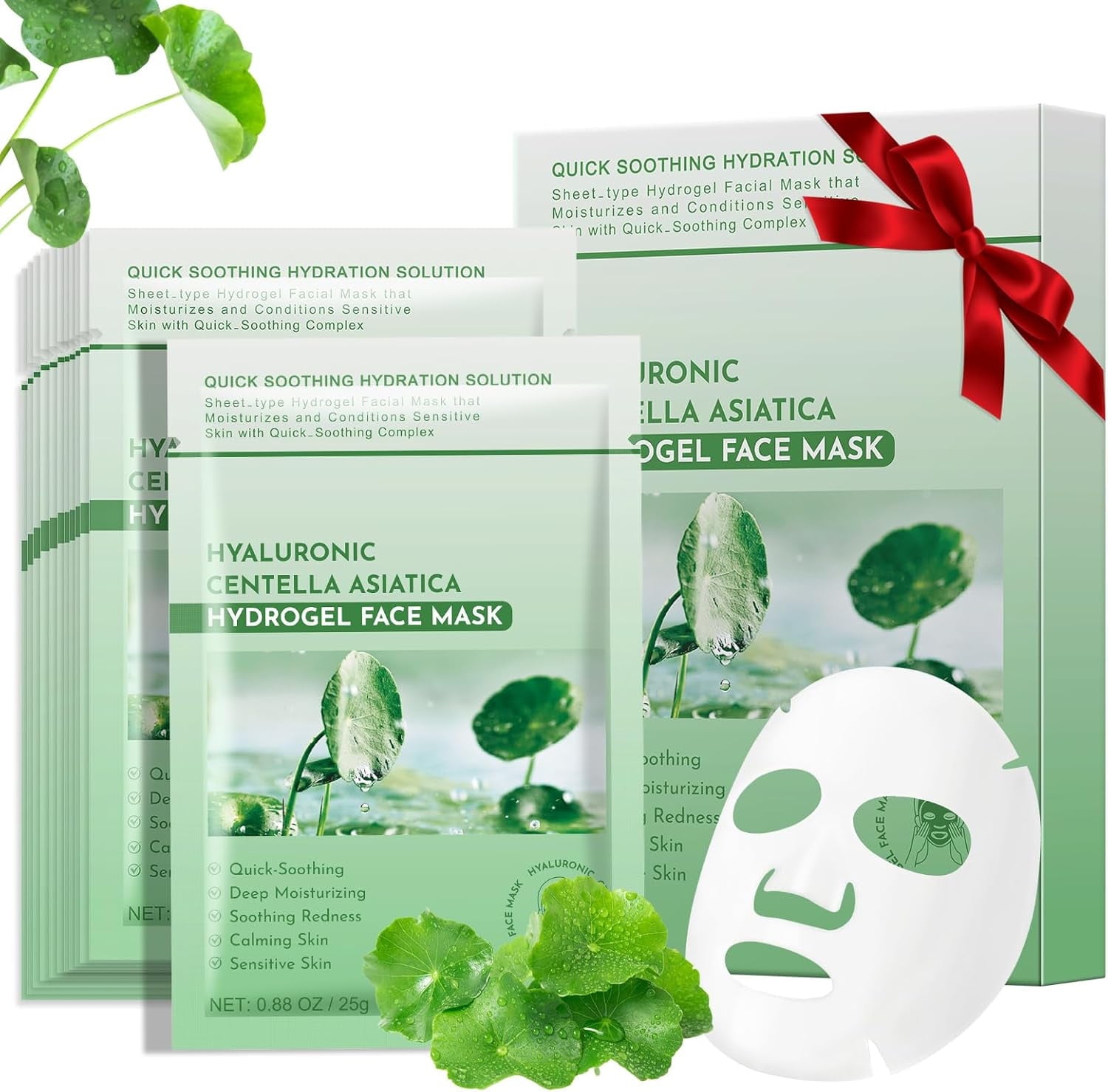 Mooyam 10 Pack Beauty Mask for Face, Centella Asiatica Face Mask ...
