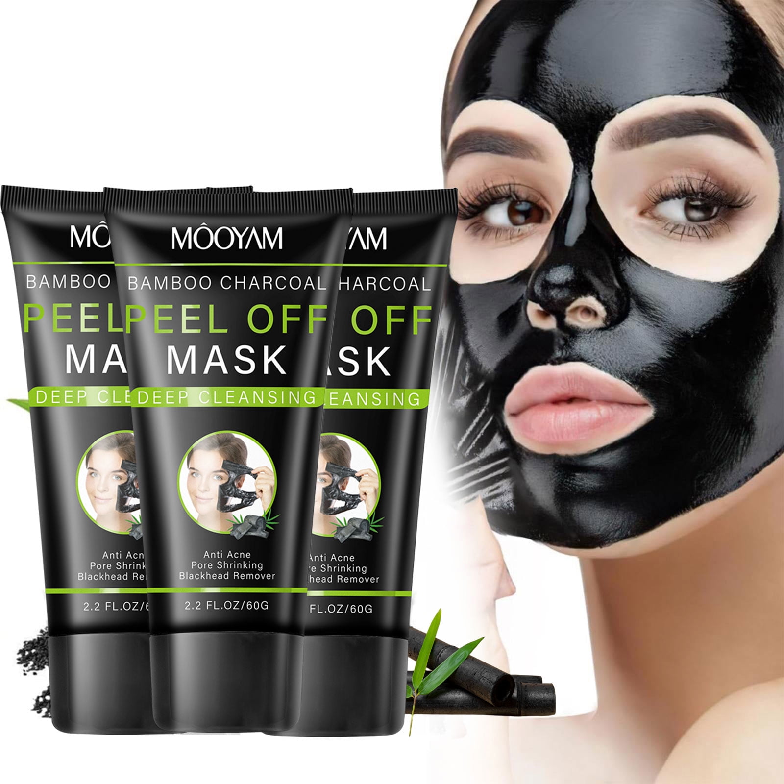 Mooyam 3 Pack Blackhead Remover Mask, Purifying Peel Off Mask for All ...