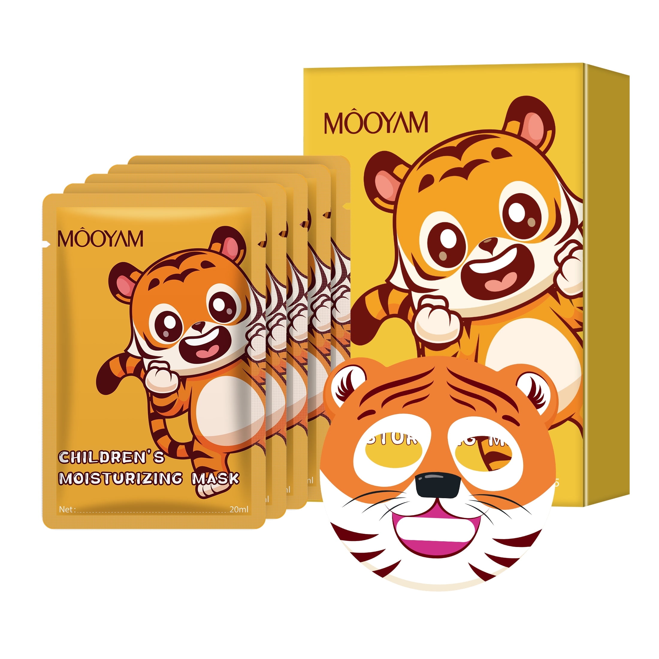 Mooyam 5 Pack Animal Character Sheet Masks for Kids, Nourishing Facial ...