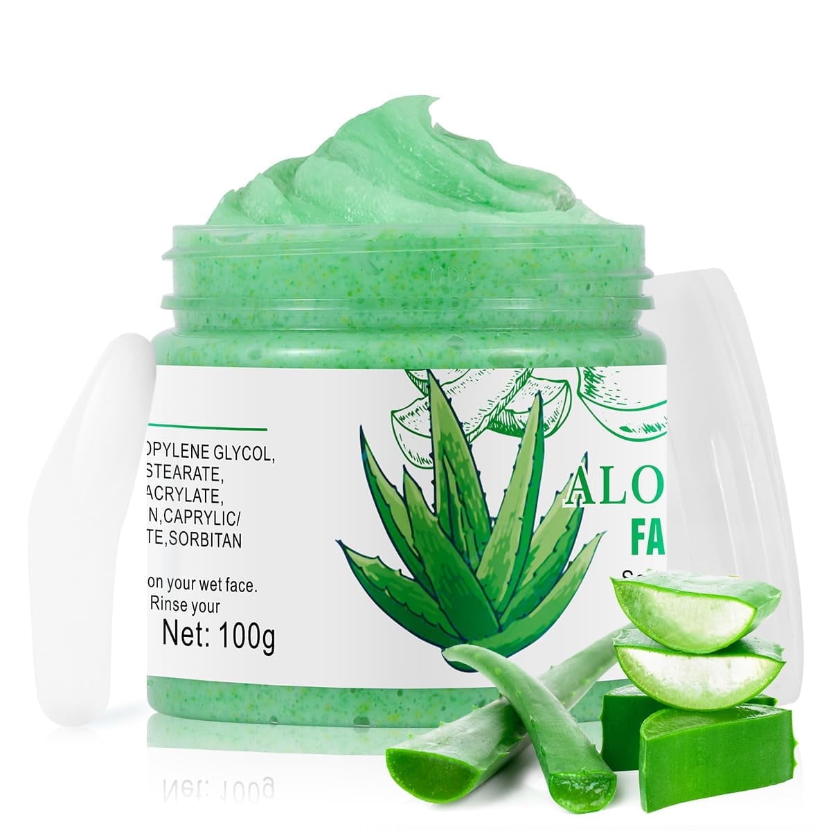 Mooyam Facial Scrub Aloe Vera Face Scrub, Facial Exfoliating Scrub ...