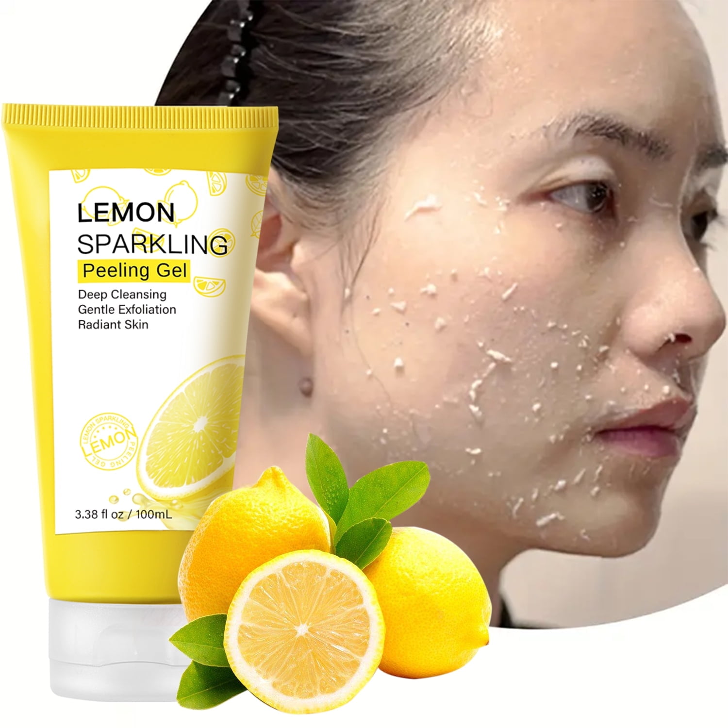 Mooyam Lemon Sparkling Peeling Gel Face Exfoliator, Brightening Facial ...