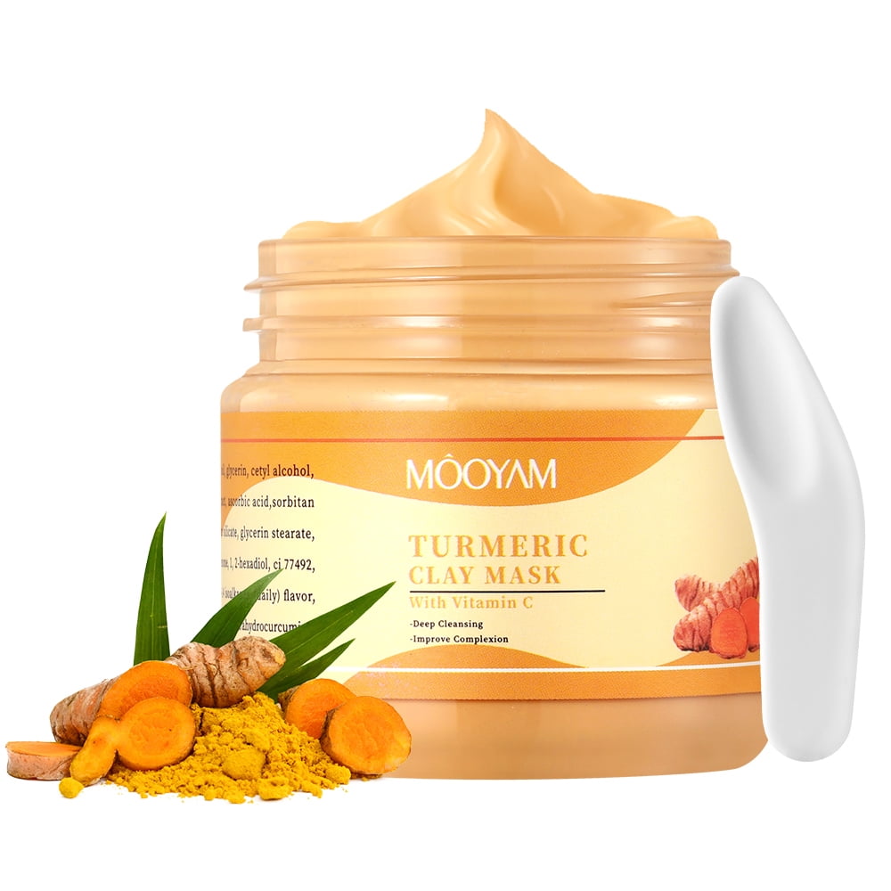 Mooyam Turmeric Vitamin C Clay Mask, Facial Mask with Turmeric for Skin ...