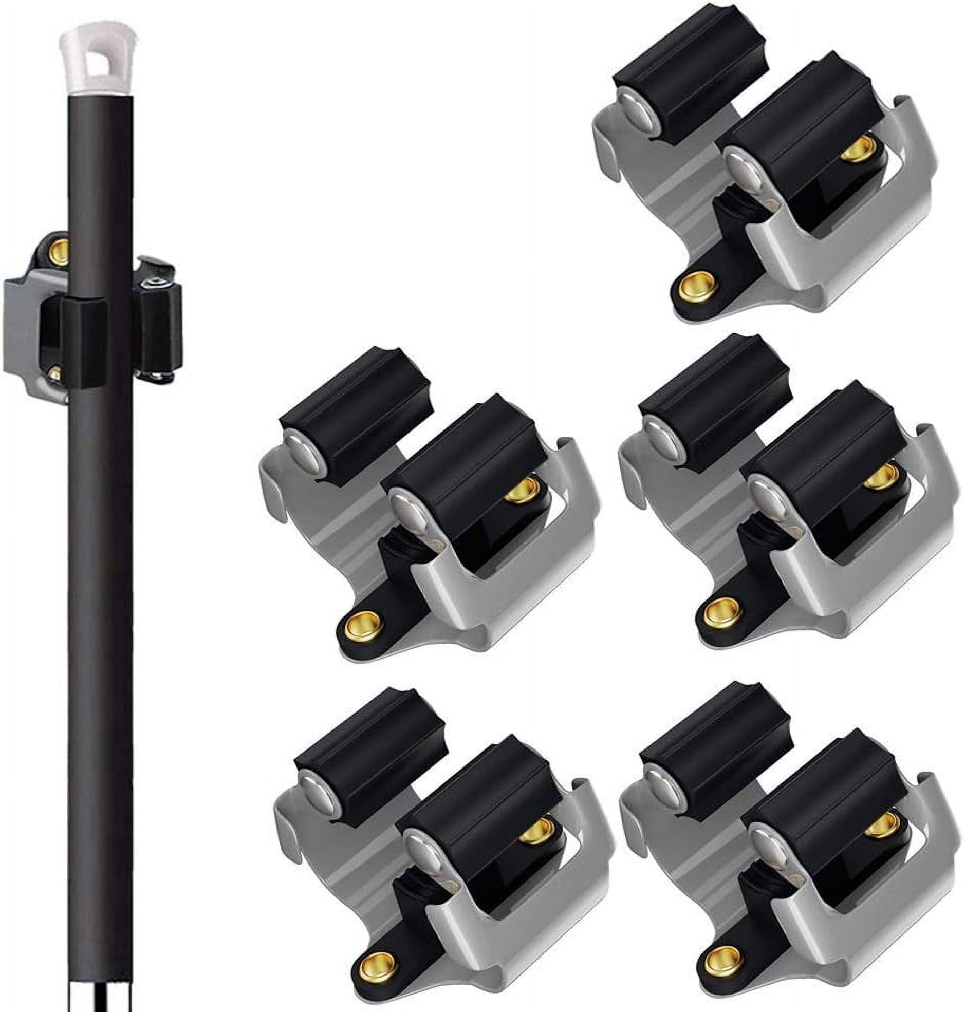 Mop Broom Holder, 5 Pcs Mop Holder Wall Mounted Clip Hanger Broom ...
