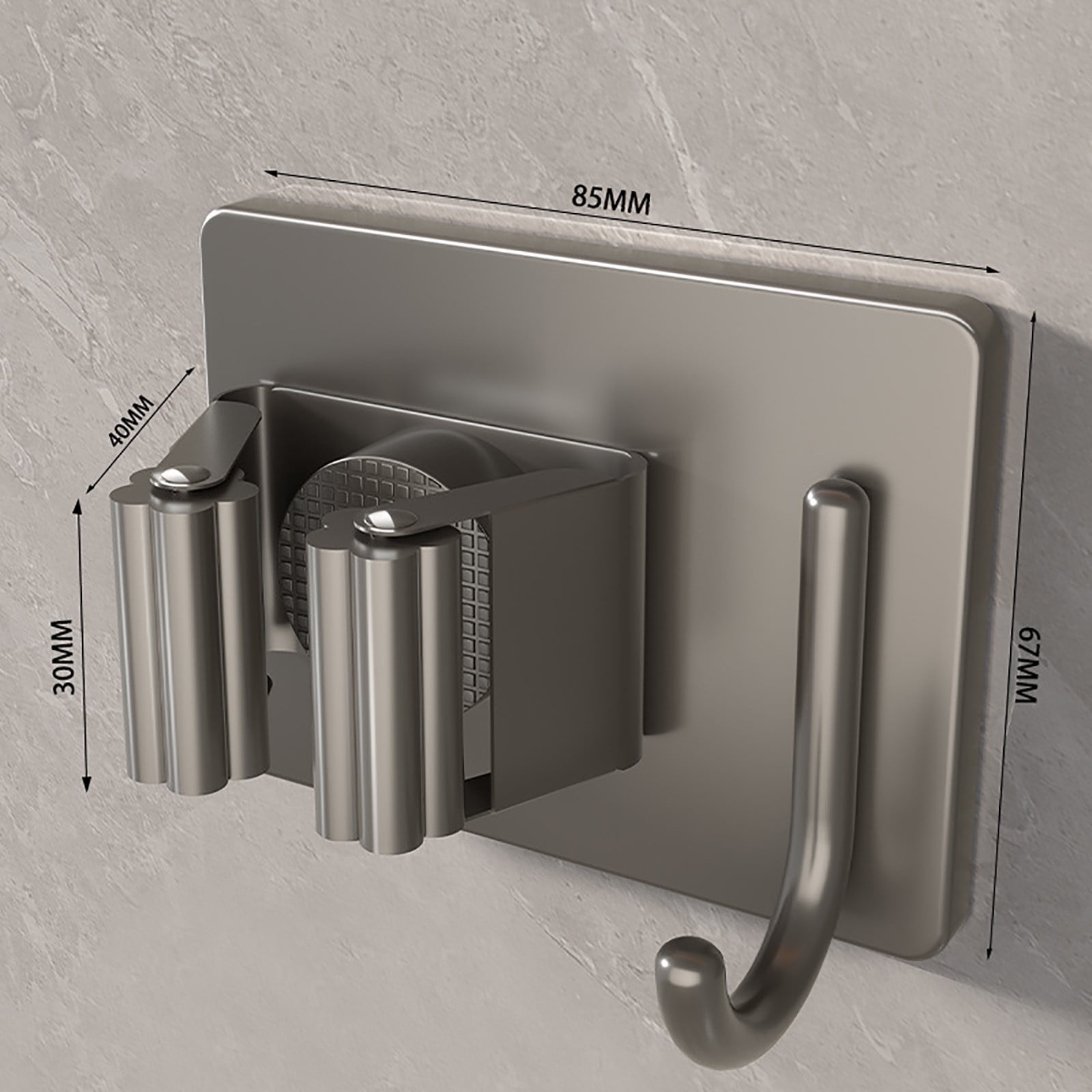 Mop Broom Holder No Drill SUS304 Stainless Steel, Heavy Duty Tool ...