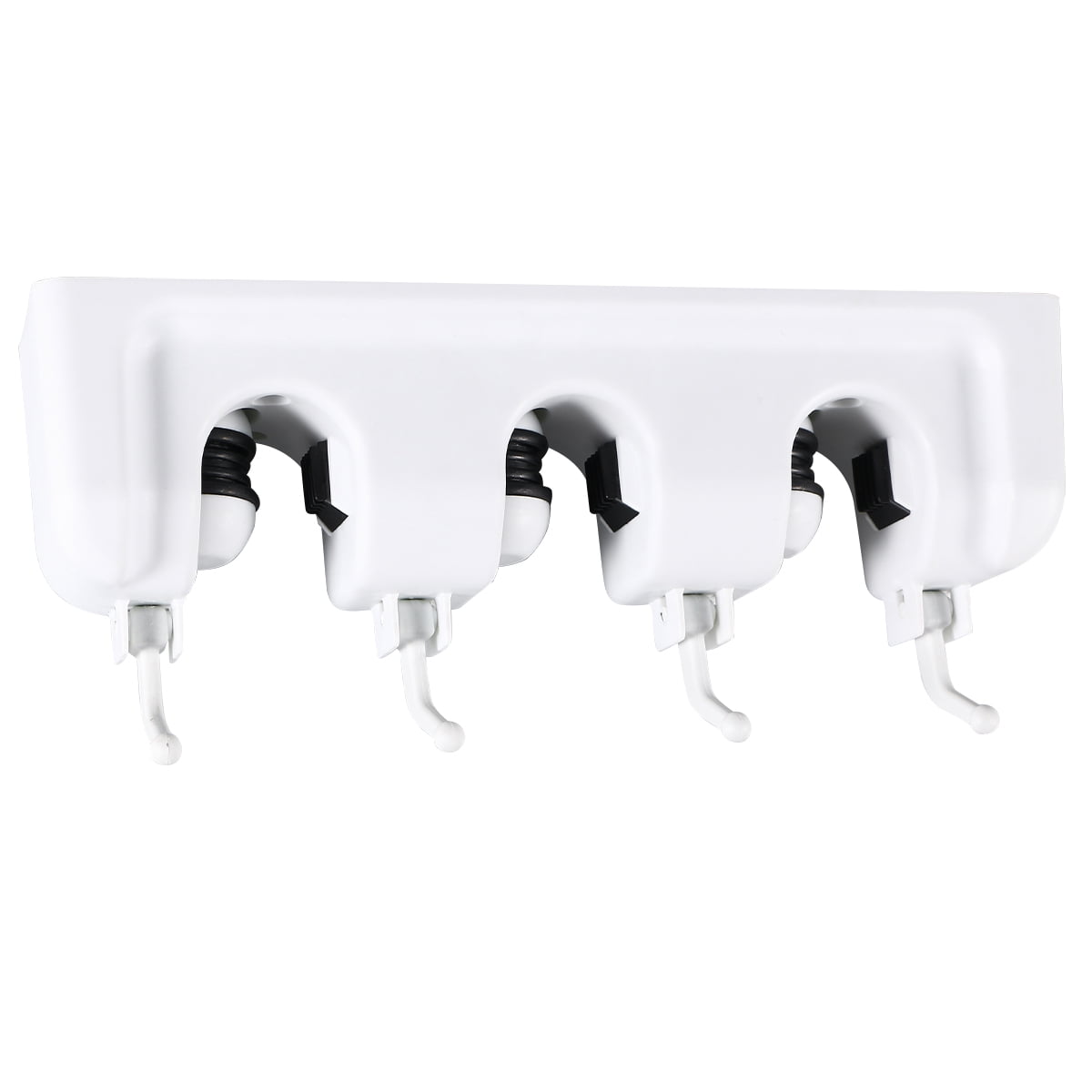 Mop Broom Holder Wall Mounted Storage Rack with 3 Ball Slots and 4 ...