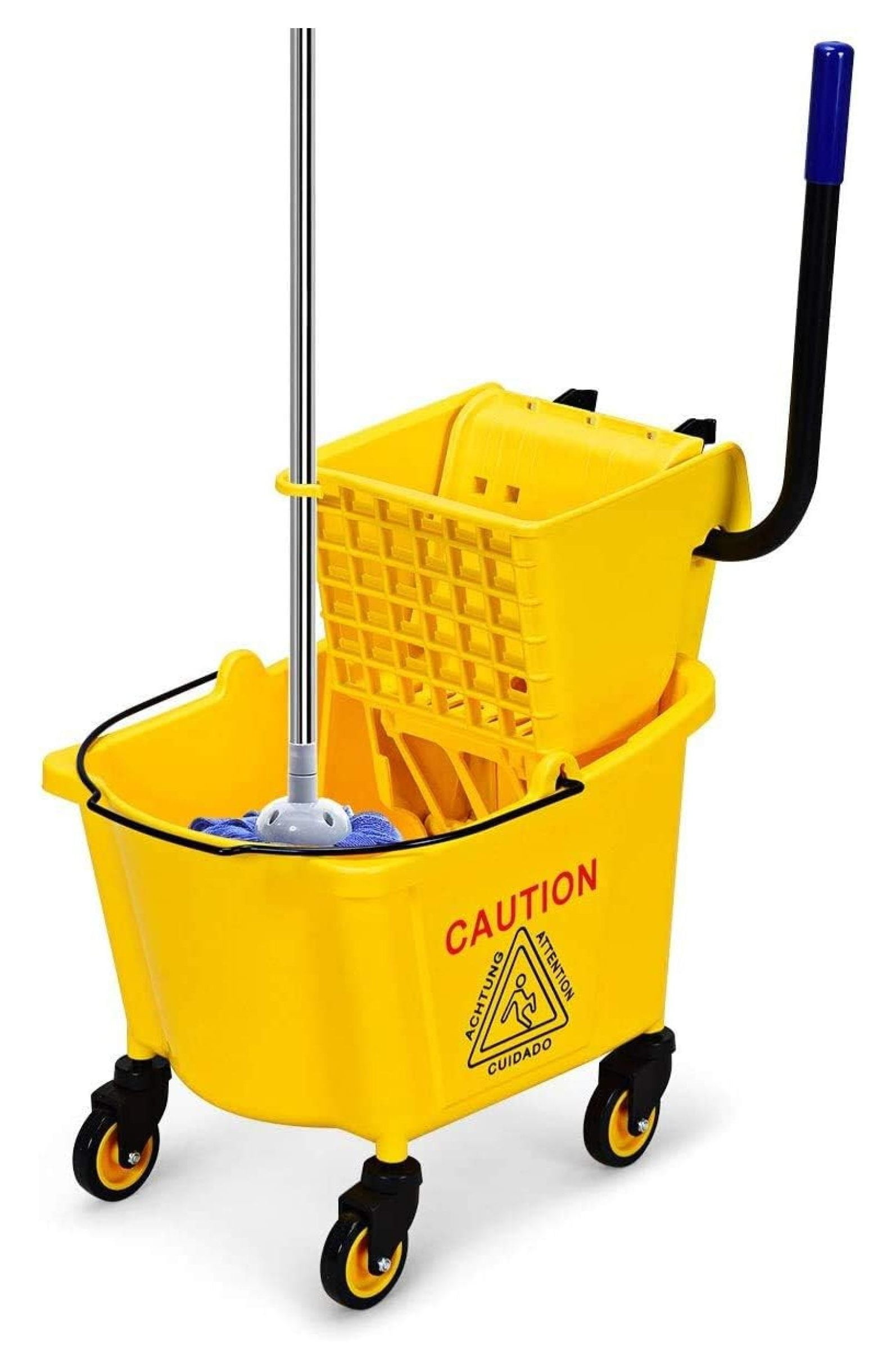Mop Bucket, Household Bucket with Wringer, Side Press Mop Bucket with ...