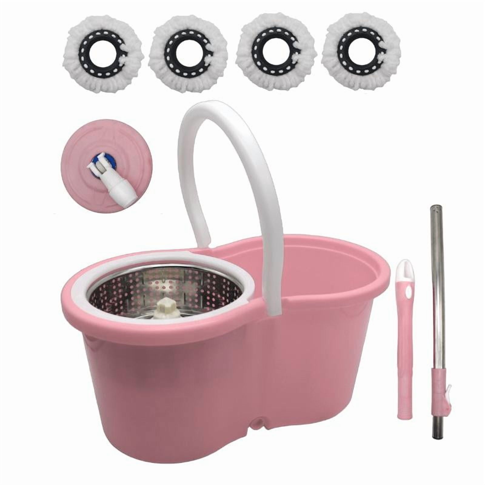 Mop and Bucket Set, 360° Spin Mop and Bucket with Wringer Set and 4 ...