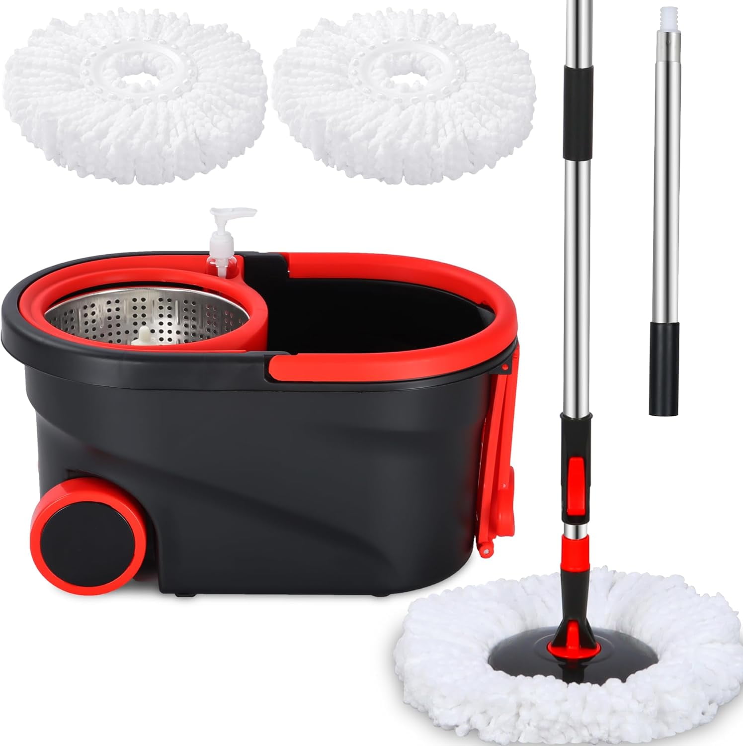 Mop and Bucket Set, Hands Free Mop and Bucket Floor Cleaning Set, Mop ...