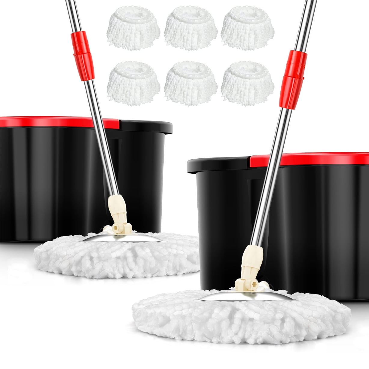 Mop and Bucket Set, Mops and Buckets for Floors, 360 Spin Mop and ...