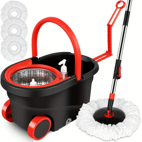 Mop Bucket Set, Spin Mop And Bucket And Wringer Set, Bathroom Mop ...