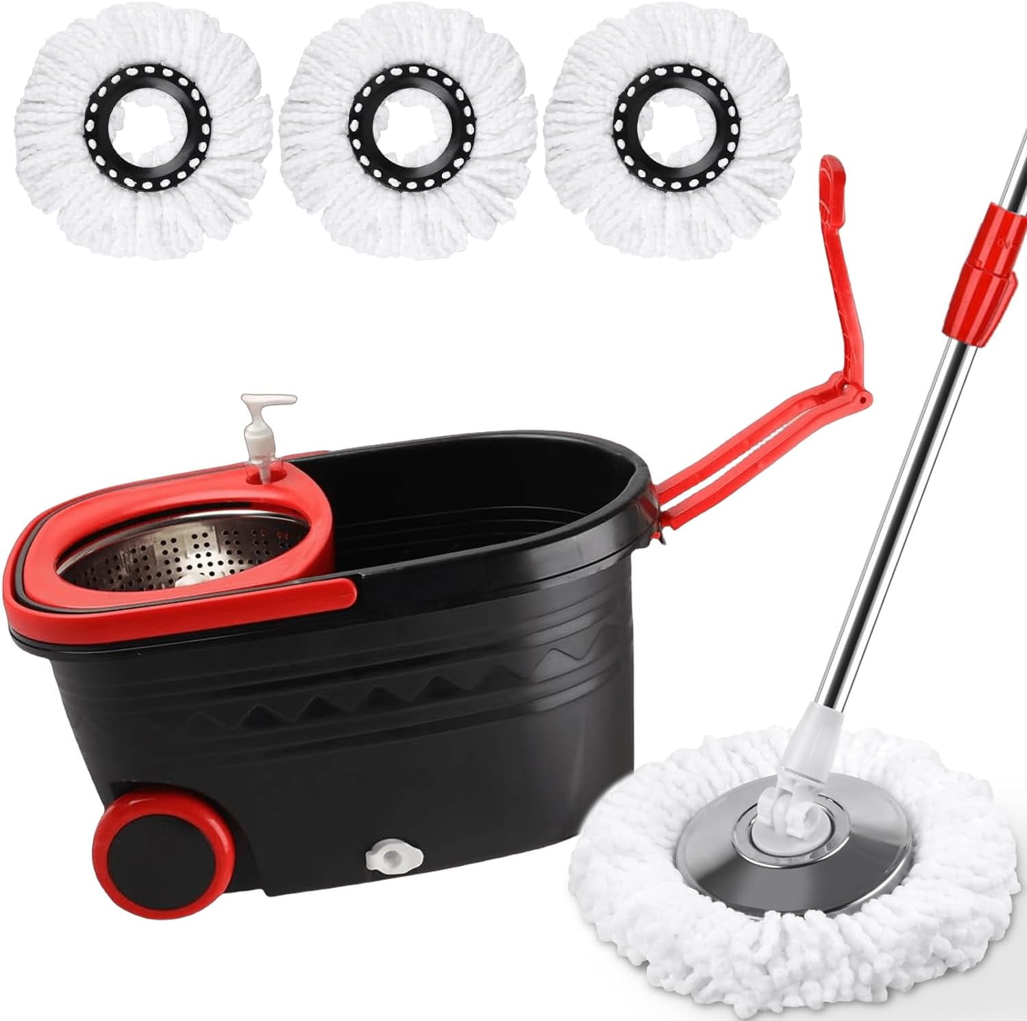 mop and Bucket Set with Wringer - 360? Rotating Mop Bucket Floor ...