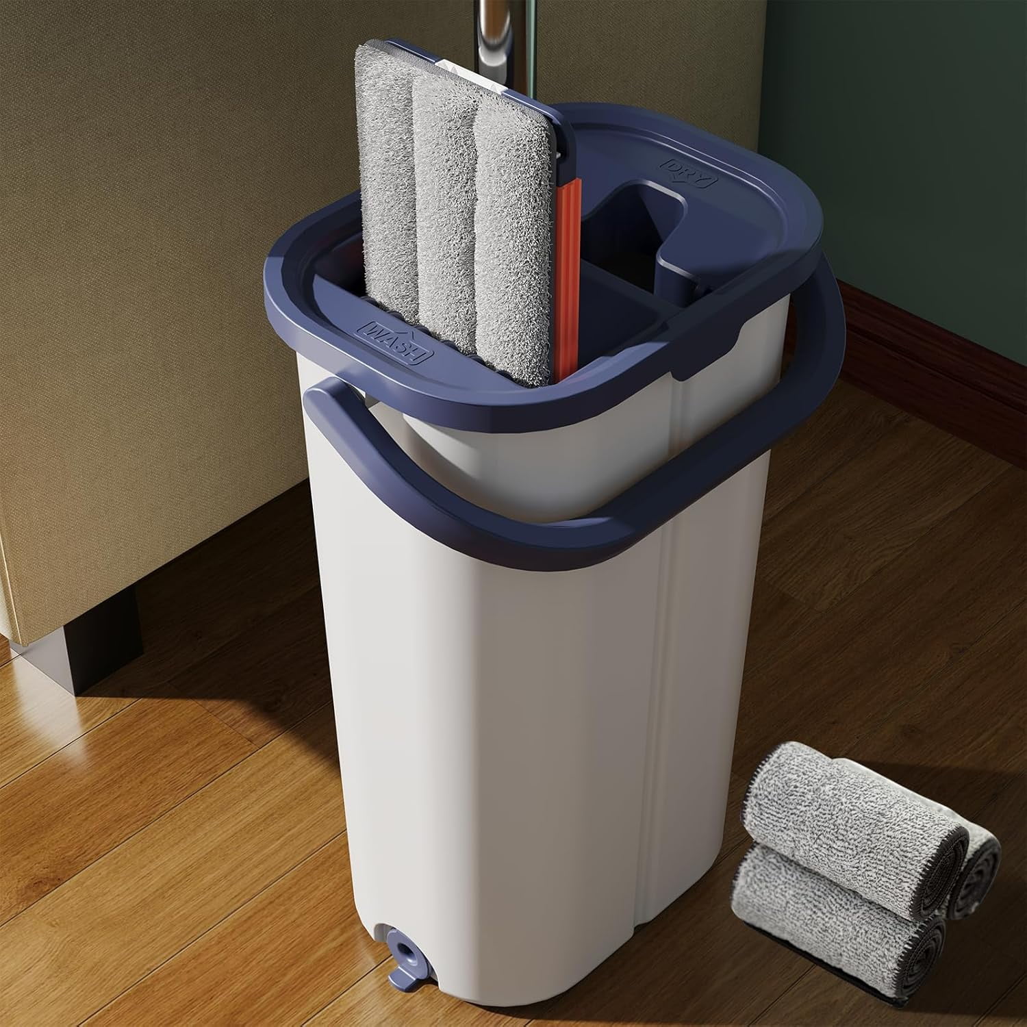 Mop and Bucket with Wringer Set for Home, Sturdy Aluminium Mops for ...
