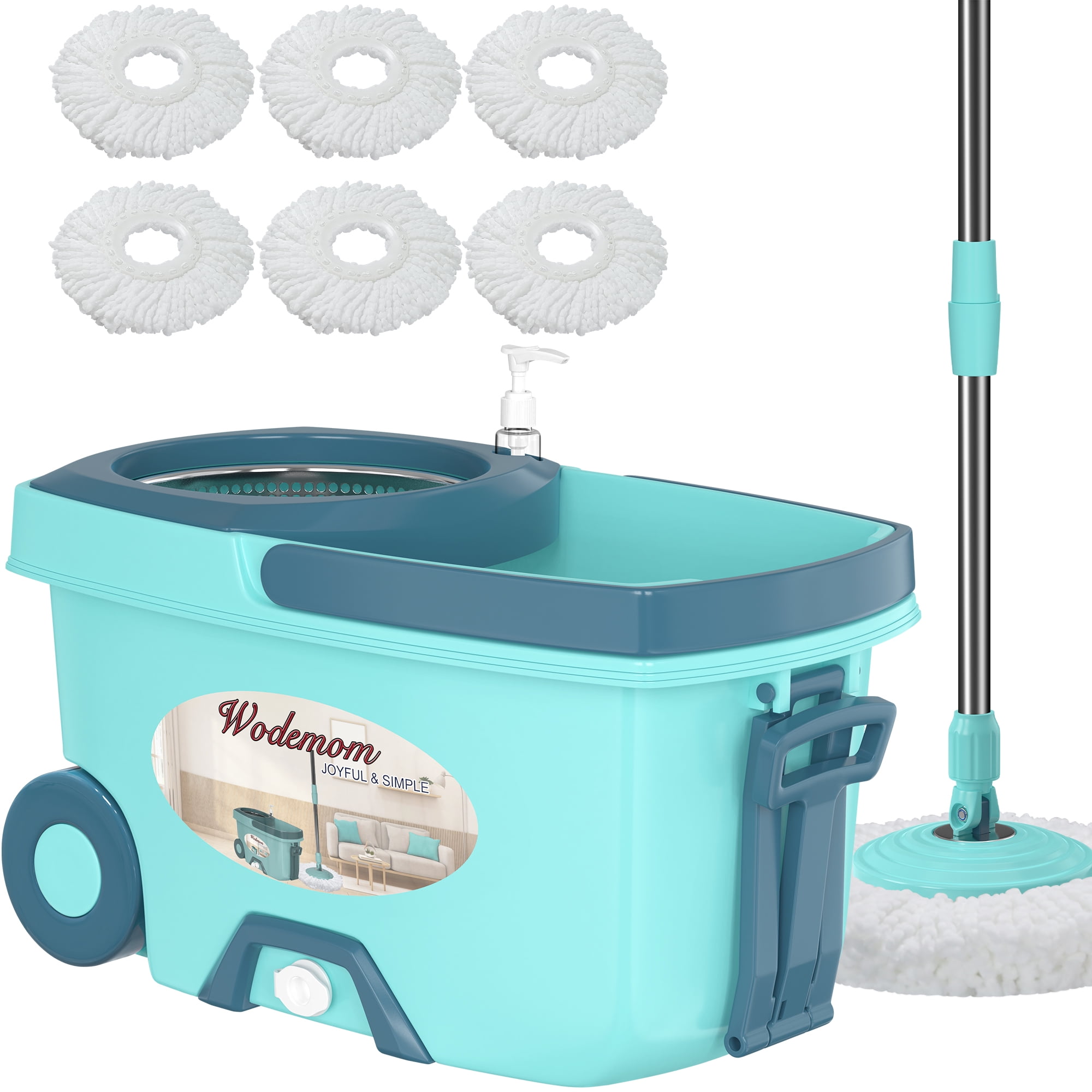 Mop and Bucket with Wringer Set,Spin Mop and Bucket System, Mops for ...