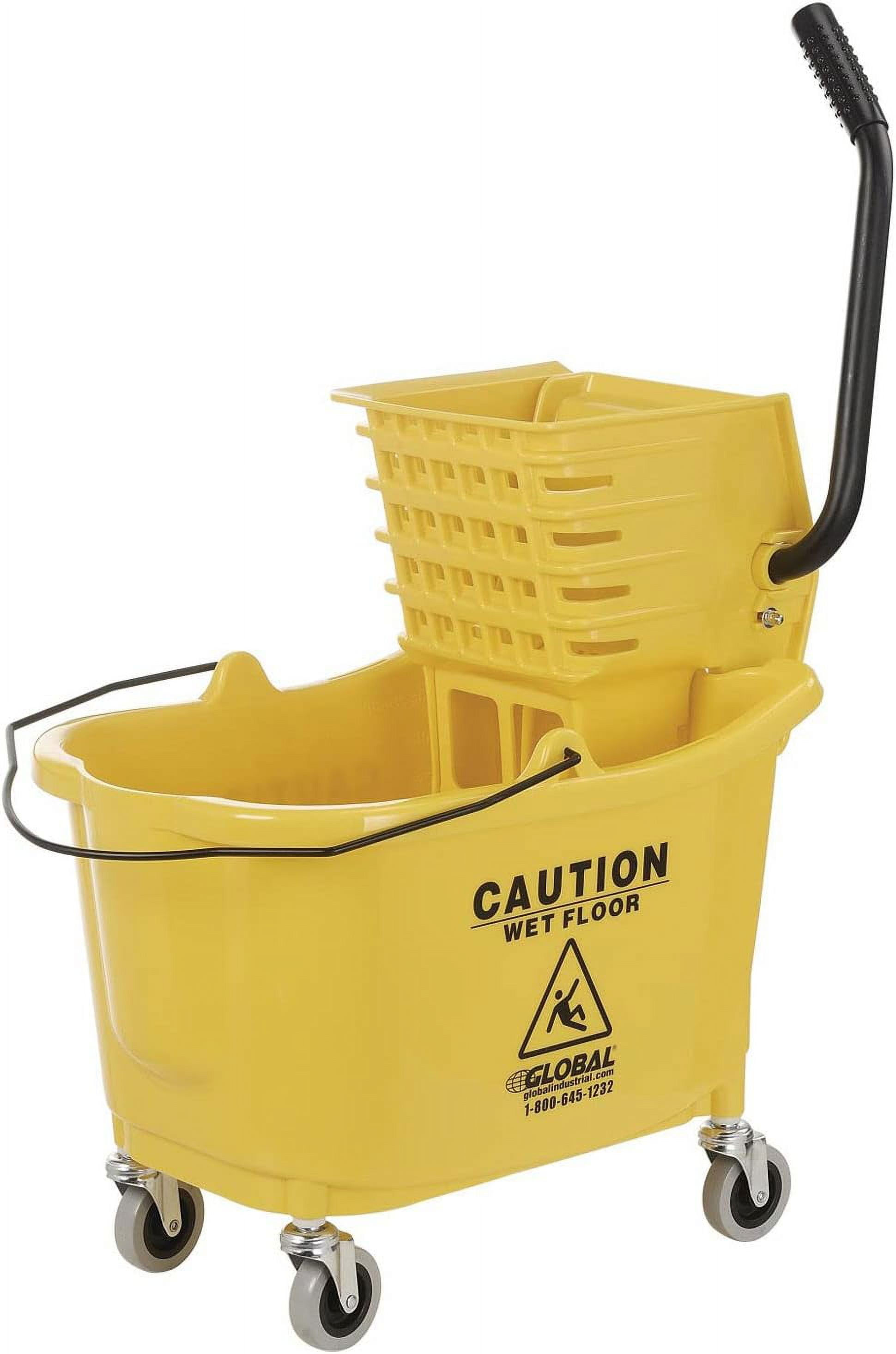 Mop Bucket and Wringer Combo, Yellow, Side Press - Walmart.com