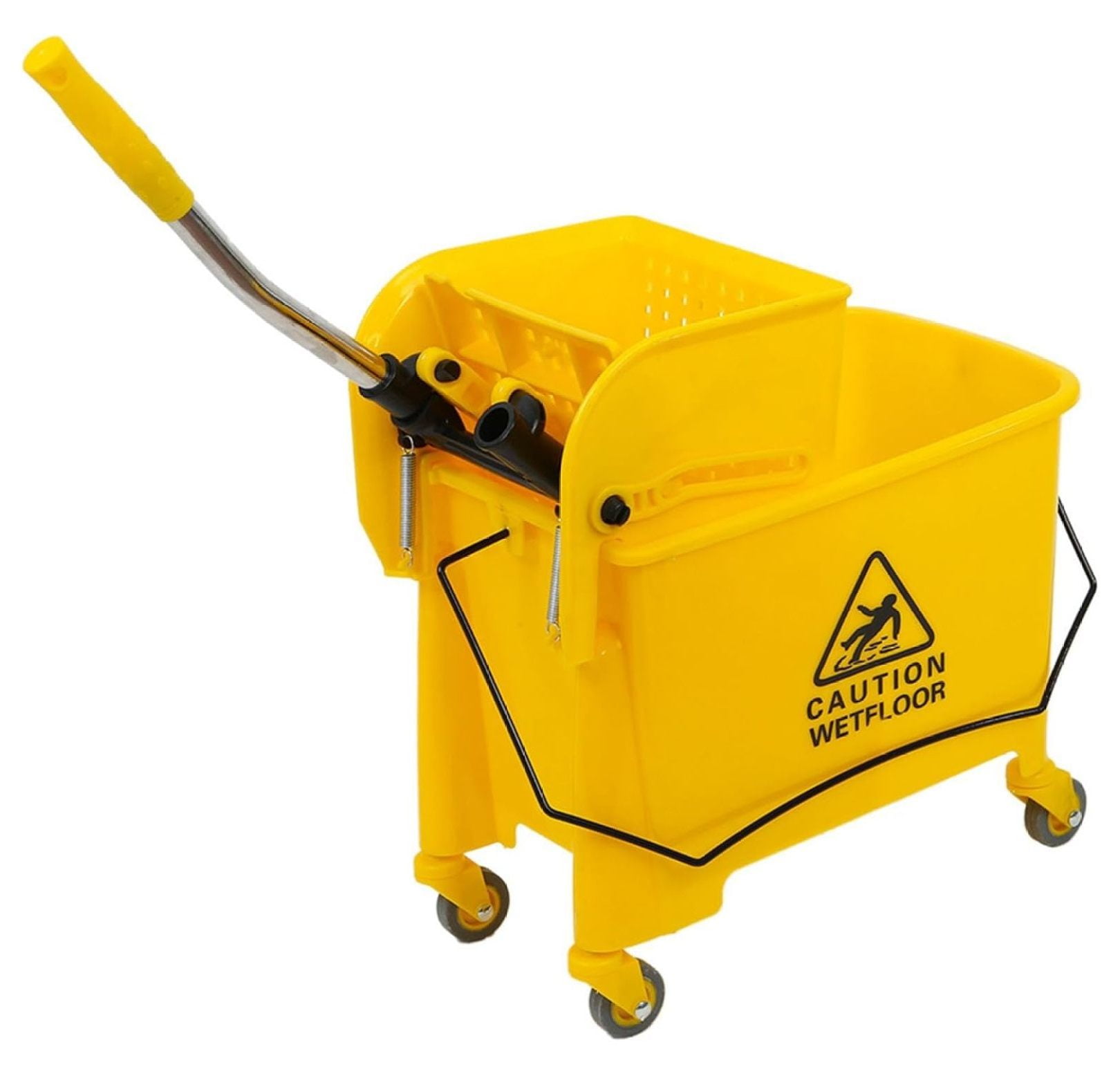 Mop Bucket on Wheels, 20 Quart Side Press Wringer Combo Mop and Bucket ...