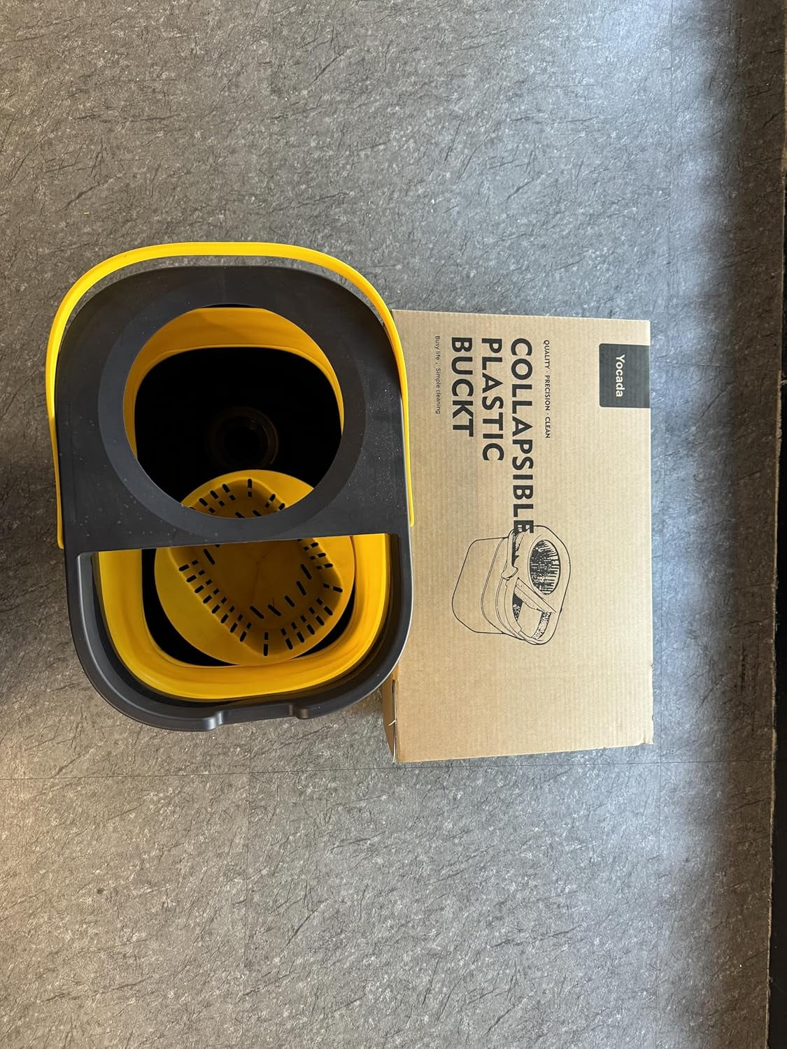 Mop Bucket with Wringer Portable Collapsible Plastic Mop Bucket for ...