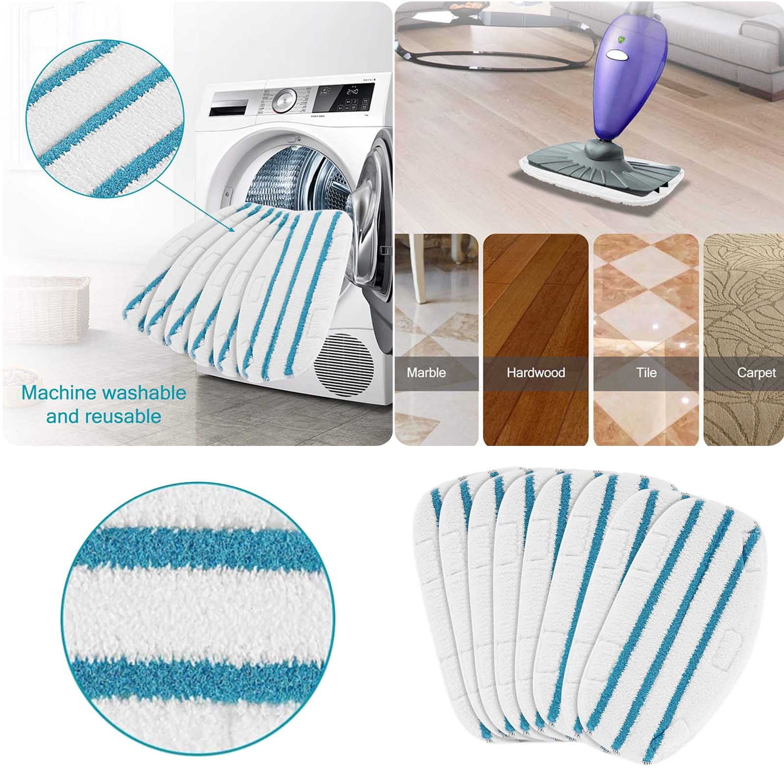 Mop Clothes Replacement Fiber Adaptor PurSteam ThermaPro 10 In 1 Microfiber Mop Head Steam Mop ...