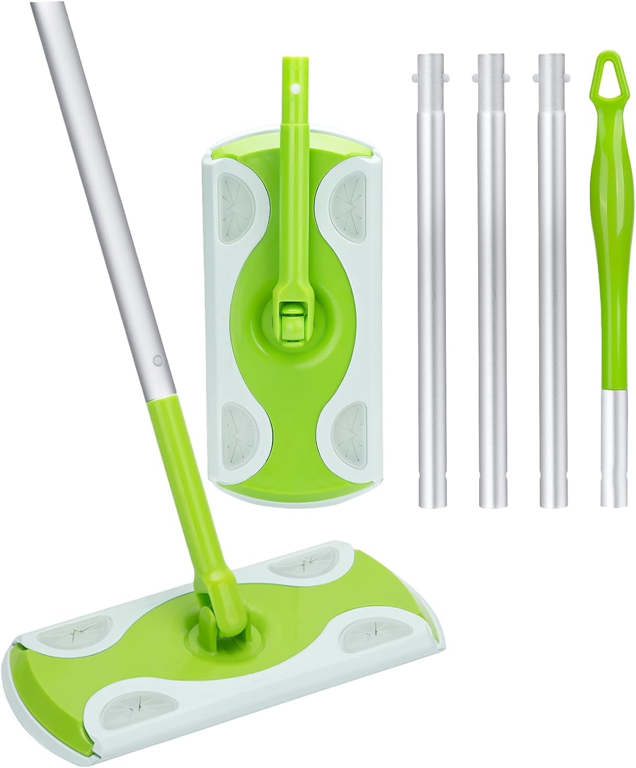 Mop Handle Compatible with , Green Extra Long Detachable for Dry & Wet ...